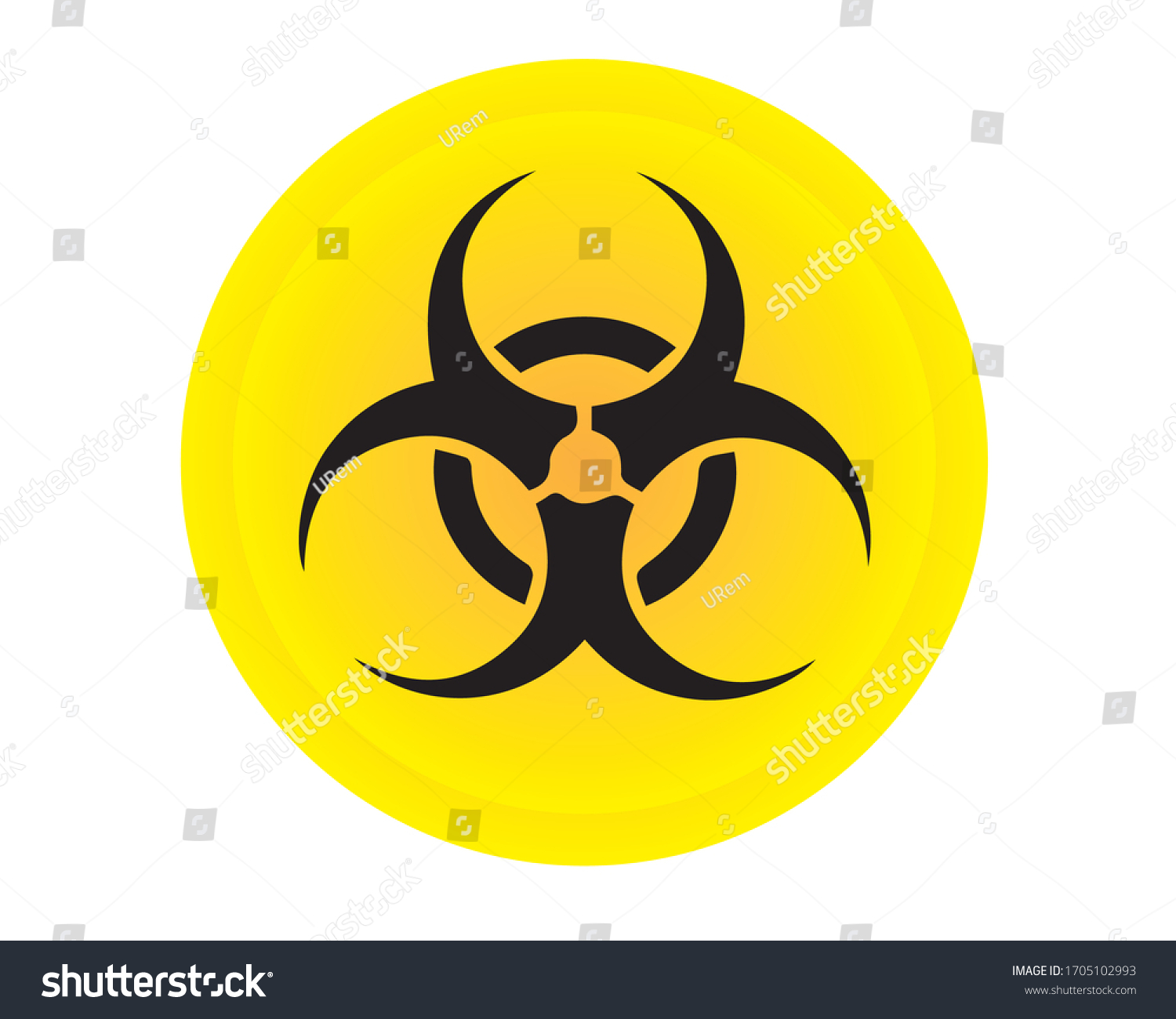Biological Waste Warning Symbol Vector Stock Vector (Royalty Free ...