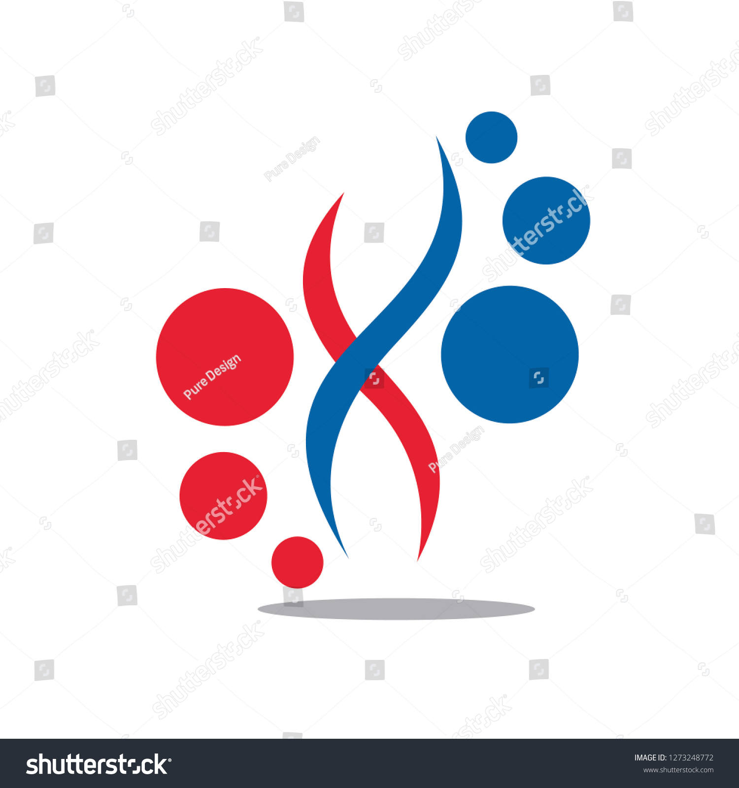 Biology Lab Science Logo Vector Stock Vector (Royalty Free) 1273248772