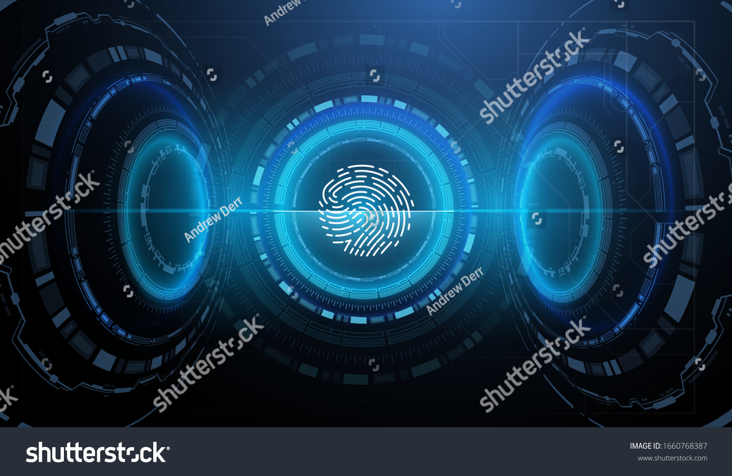 Biometric Id Futuristic Hud Interface Fingerprint Stock Vector (Royalty ... Biometric Id Futuristic Hud Interface Fingerprint Stock Vector (Royalty ...