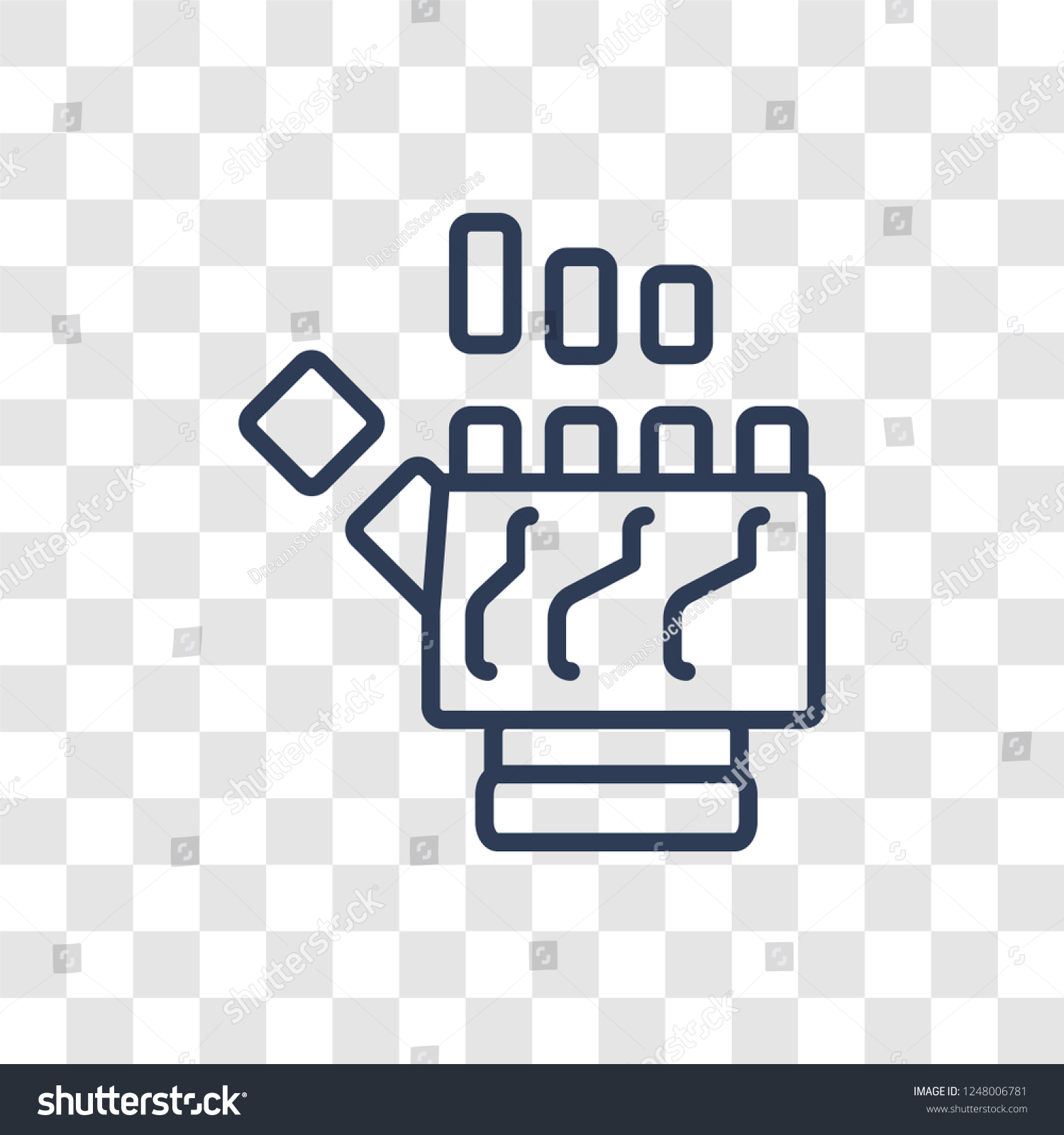 Bionic Arm Icon Trendy Linear Bionic Stock Vector (Royalty Free ...