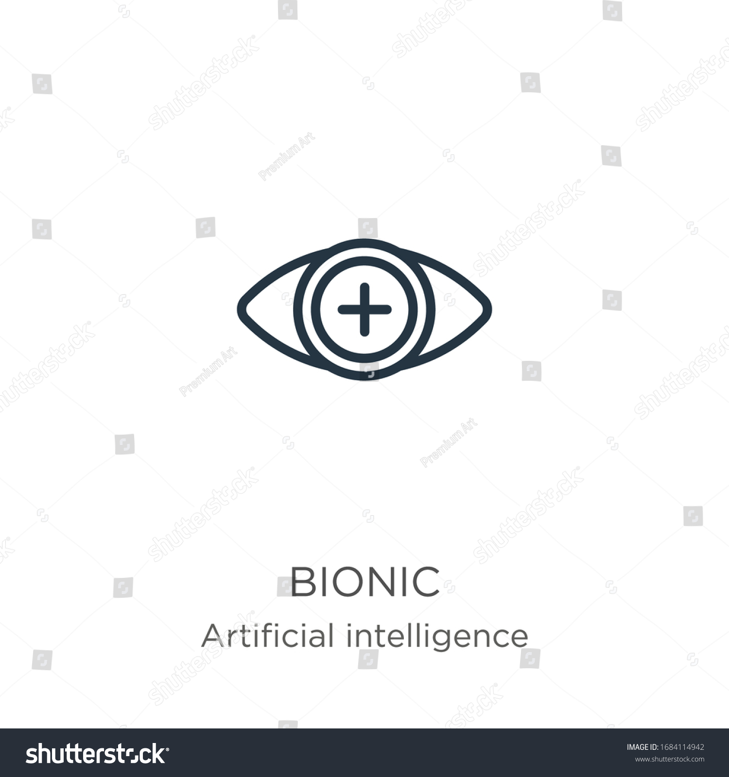 Bionic Icon Thin Linear Bionic Outline Stock Vector (Royalty Free ...