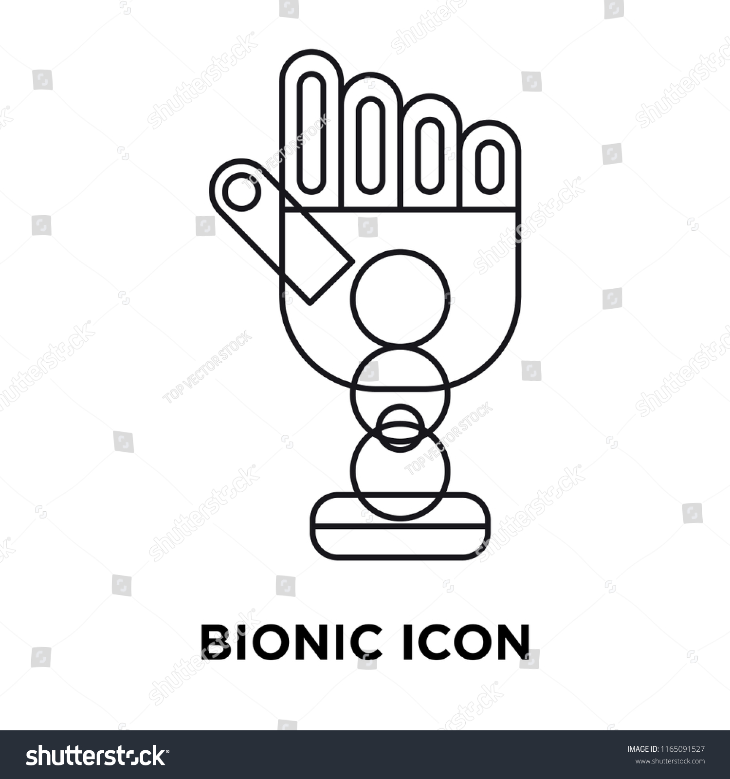 Bionic Icon Vector Isolated On White Stock Vector (Royalty Free ...