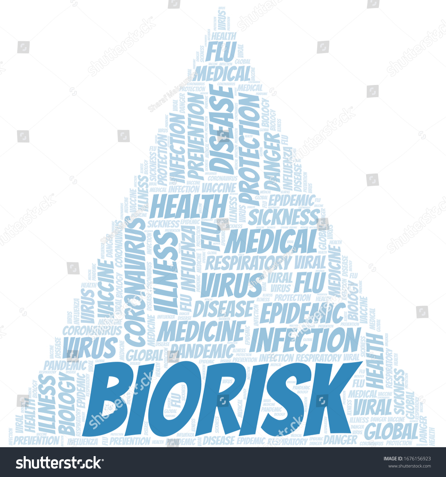 Biorisk Word Cloud On White Background Stock Vector (Royalty Free ...