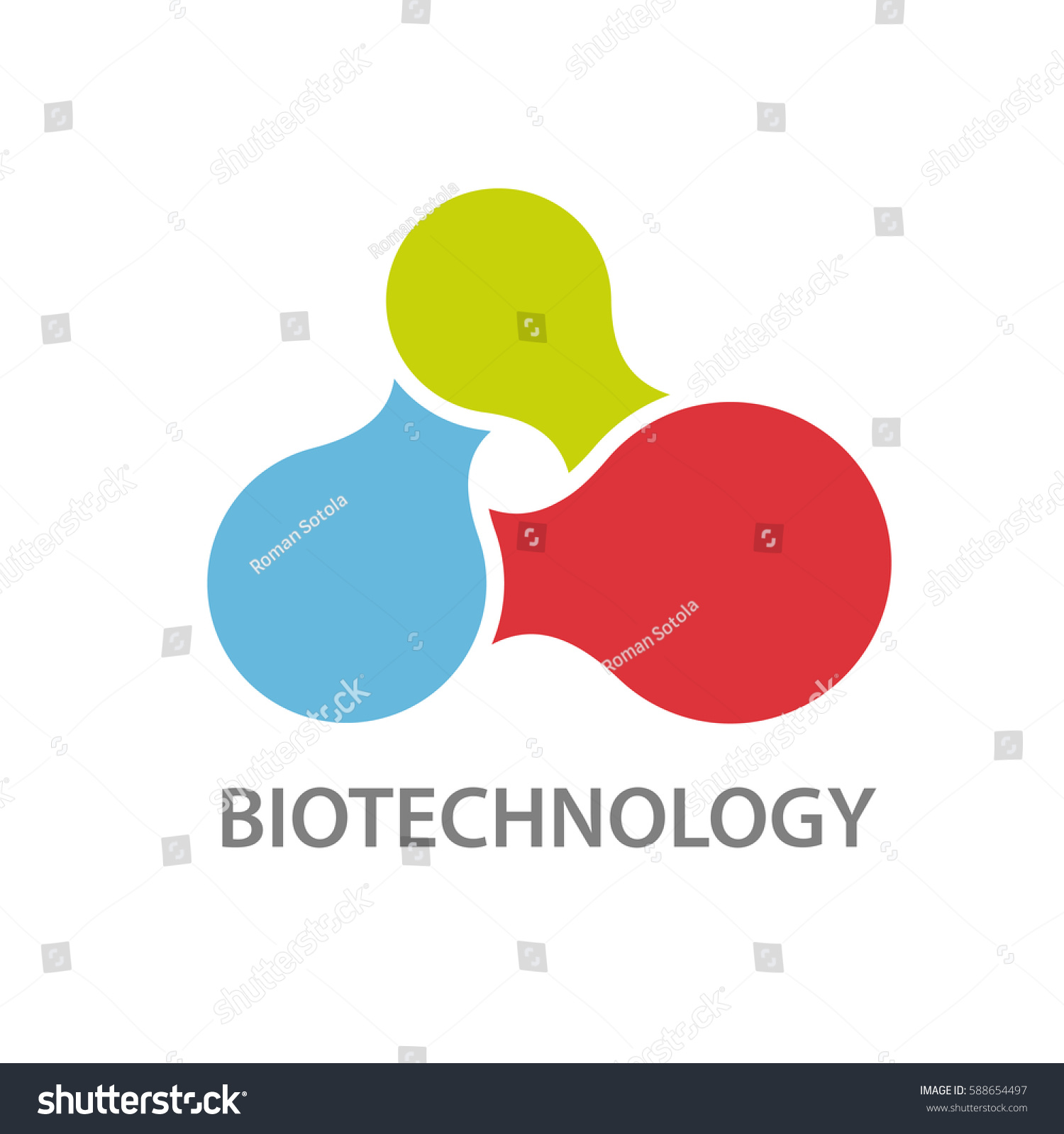 Biotechnology Molecule Symbol Vector Stock Vector (Royalty Free ...