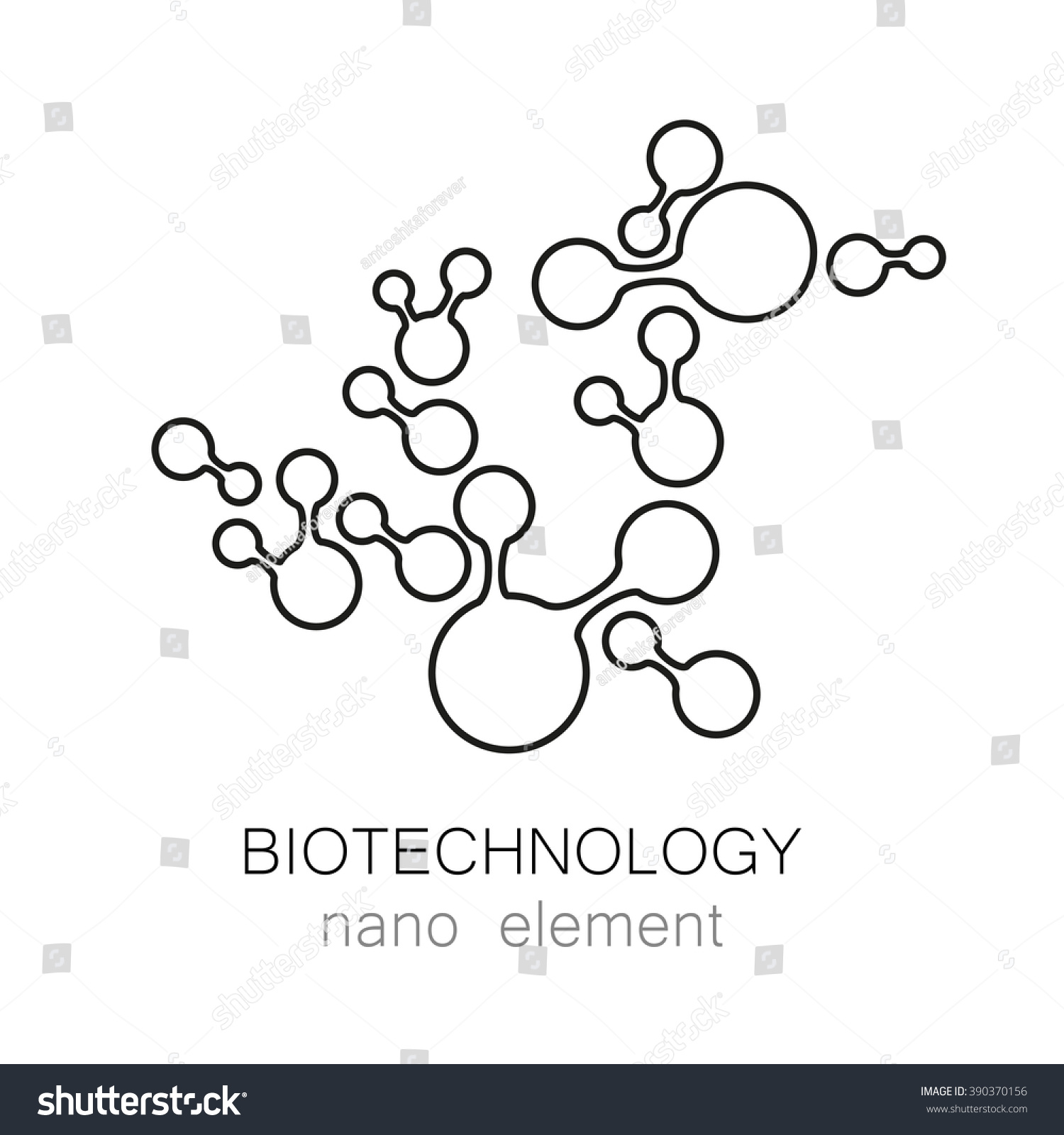 Biotechnology Symbol Molecule Vector Logo Template Stock Vector ...