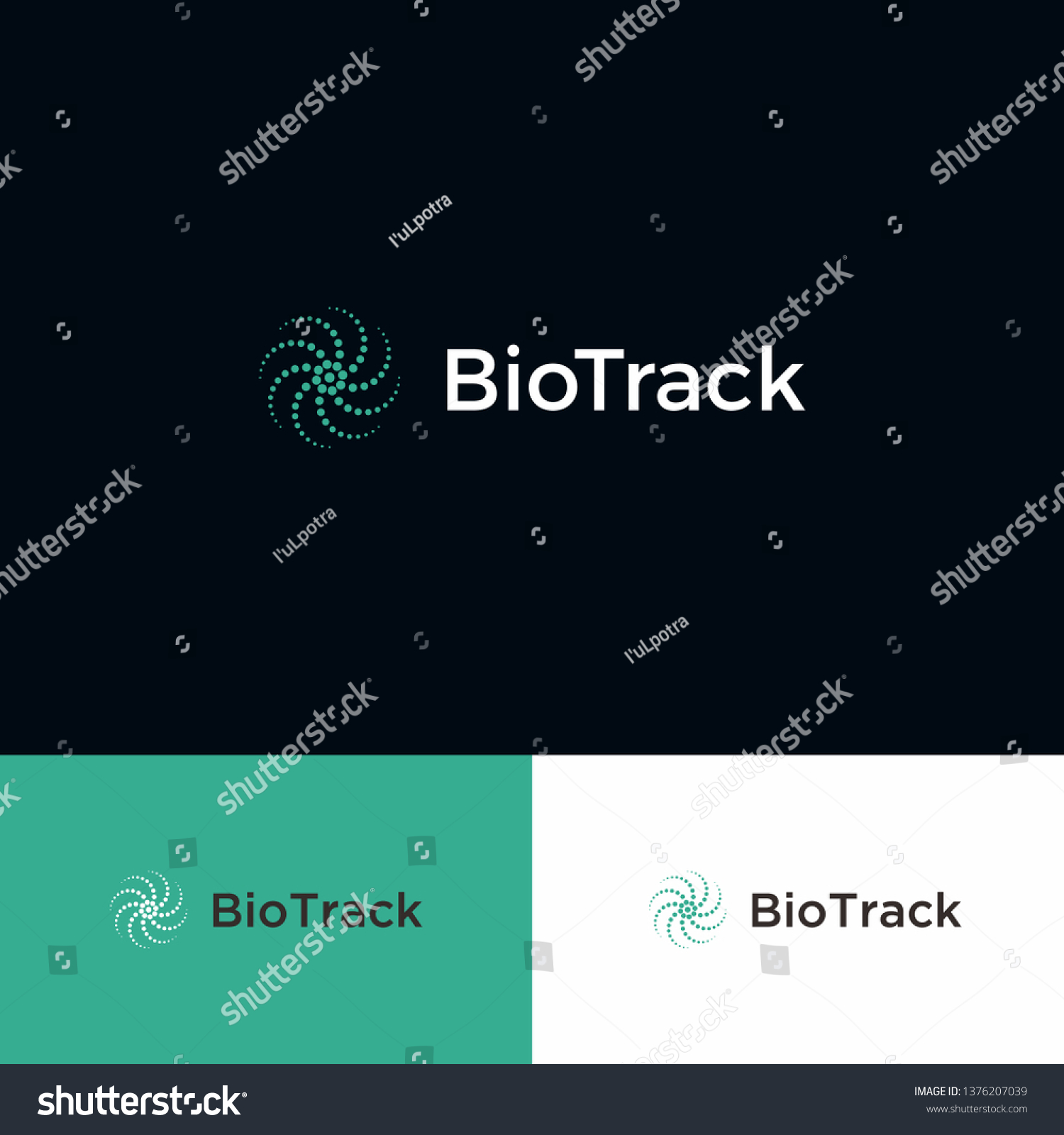 Biotrack Logo Point Stock Vector (Royalty Free) 1376207039