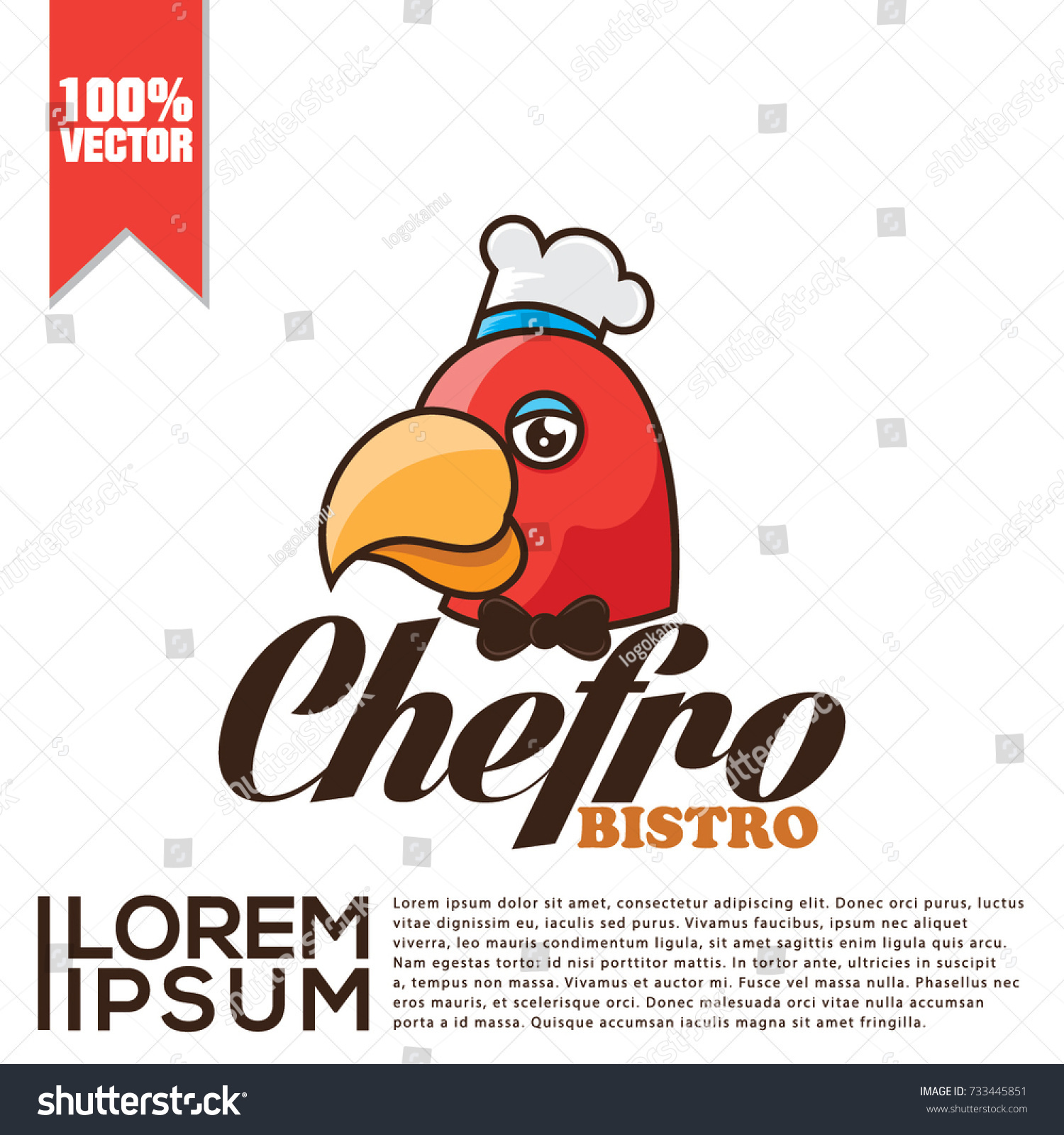Bird Chef Restaurant Logo Vector: vector de stock (libre de regalías ...