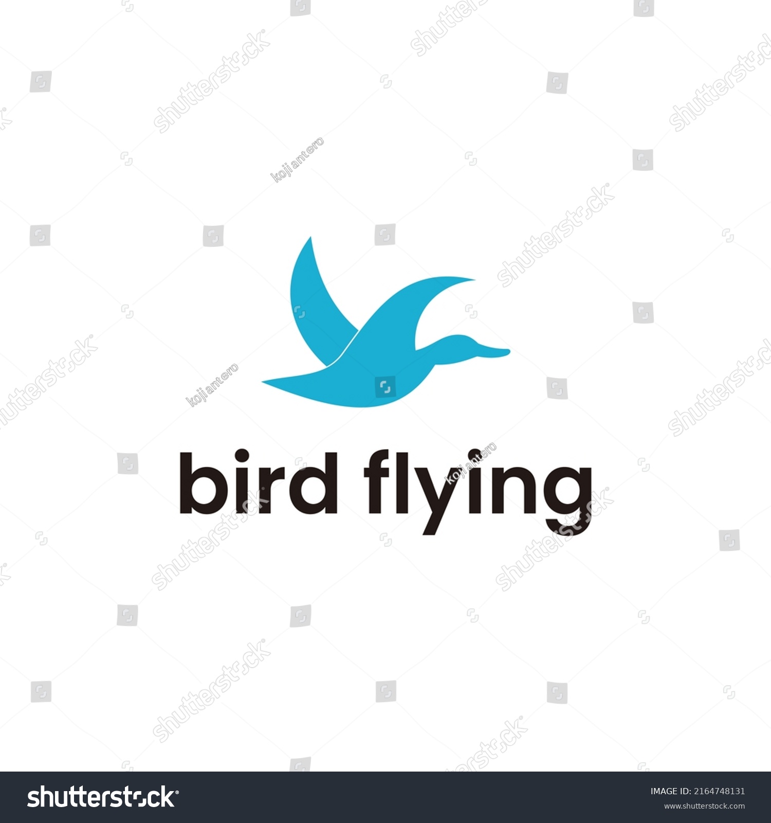 Bird Fly Logo Silhouette Vector Stock Vector (Royalty Free) 2164748131 ...