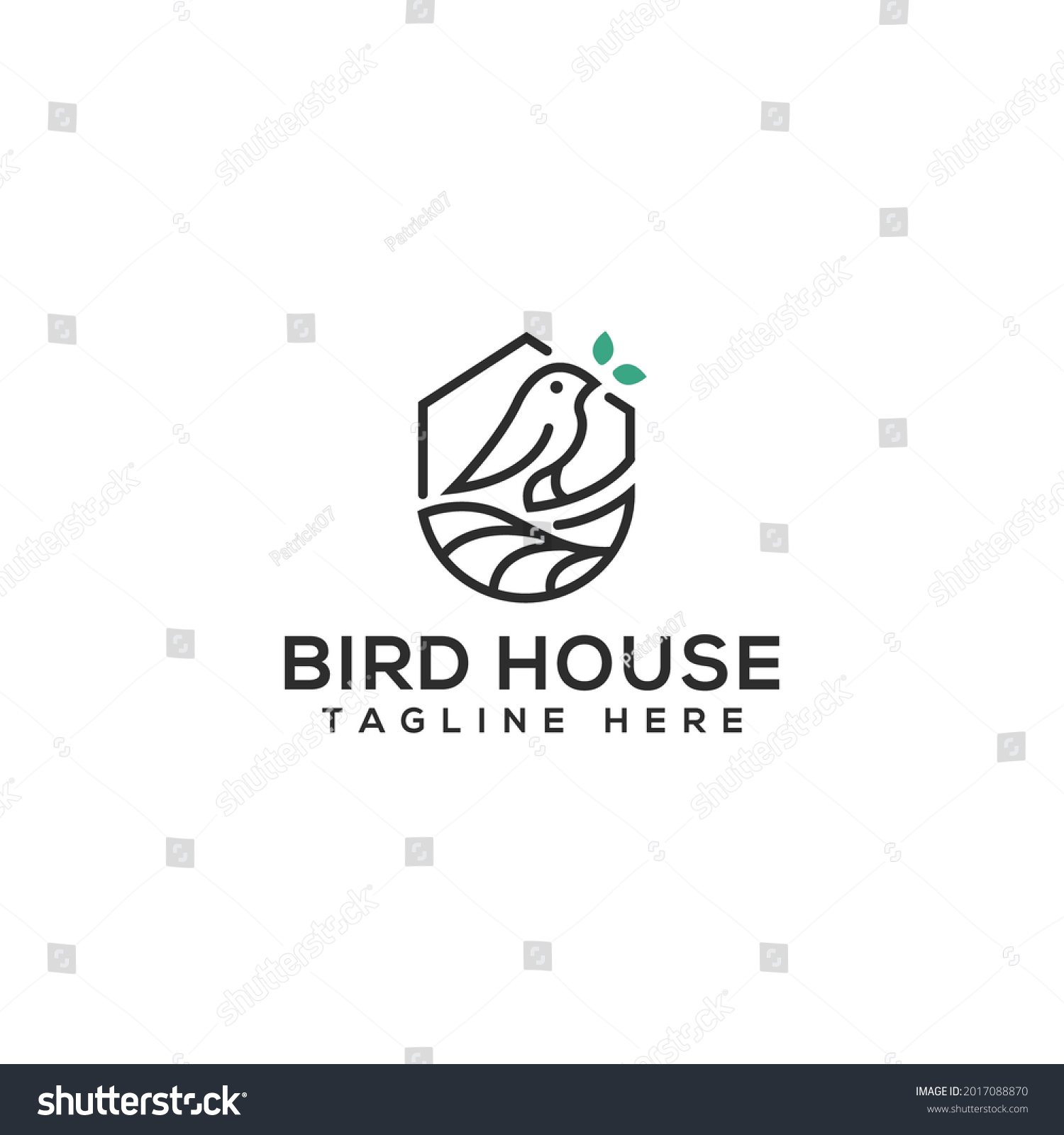 Bird House Logo Design Vector Stock Vector (Royalty Free) 2017088870 ...