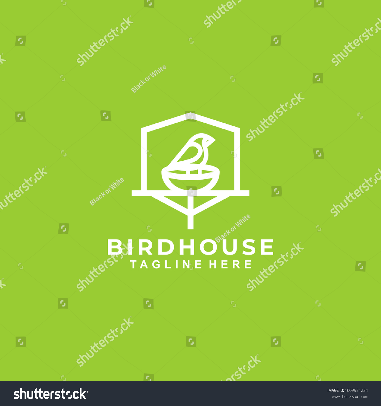 Bird House Logo Design Vector Template Stock Vector (Royalty Free ...