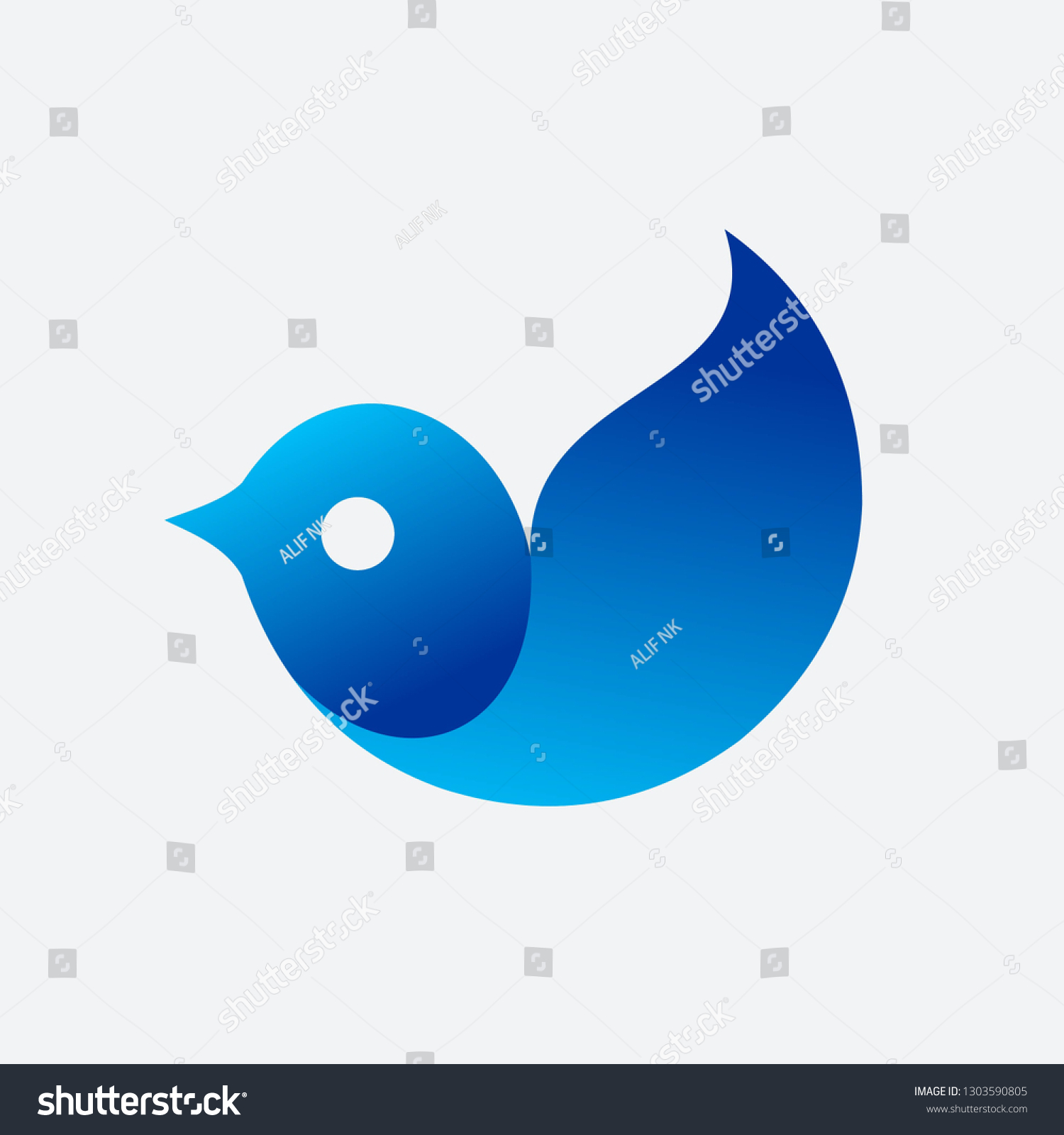 Bird Icon Logo Stock Vector (Royalty Free) 1303590805 | Shutterstock
