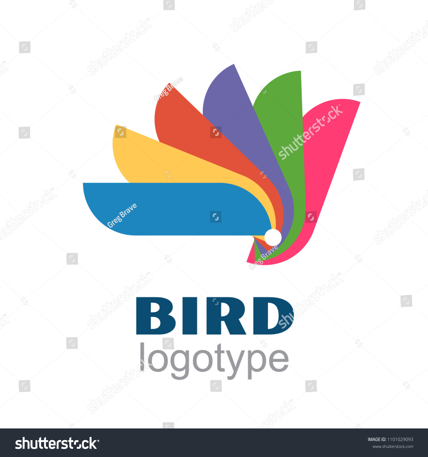 Bird Flight Logo Stock Vector (Royalty Free) 1101029093