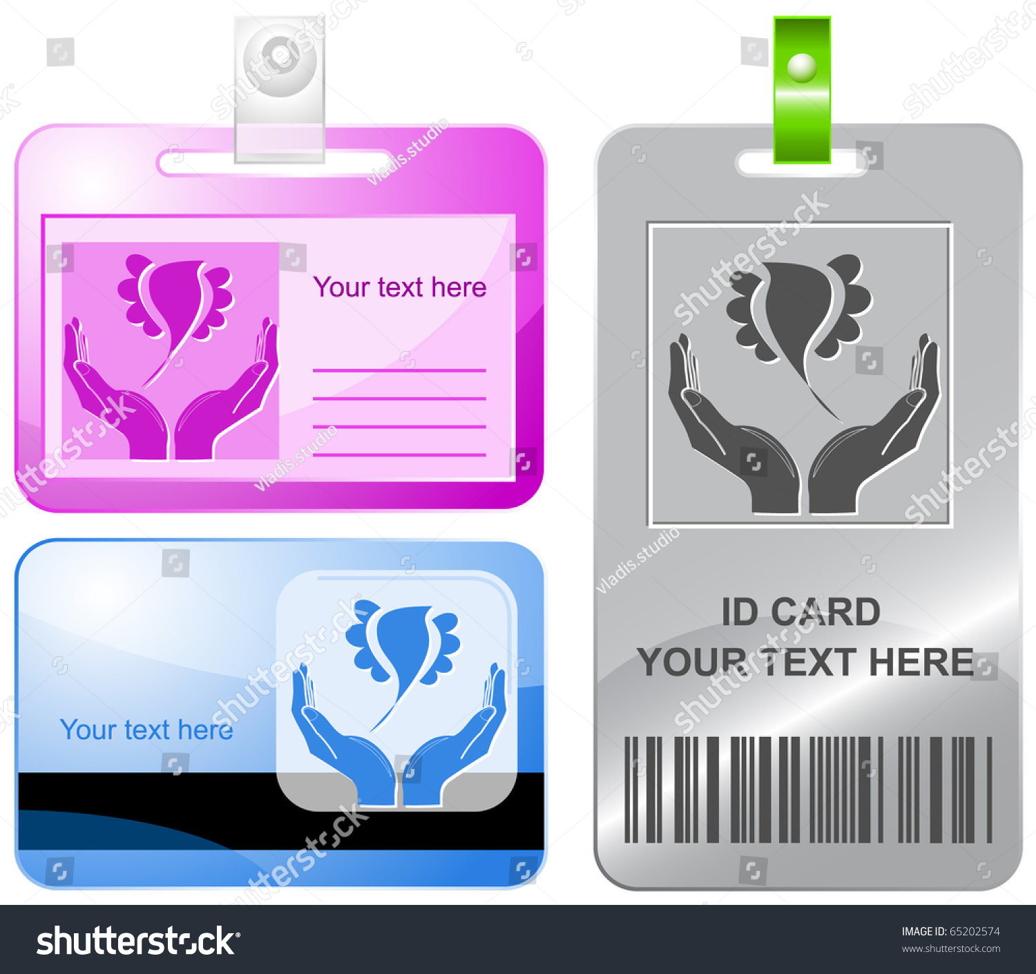 Bird Hands Vector Id Cards: เวกเตอร์สต็อก (ปลอดค่าลิขสิทธิ์) 65202574 ...