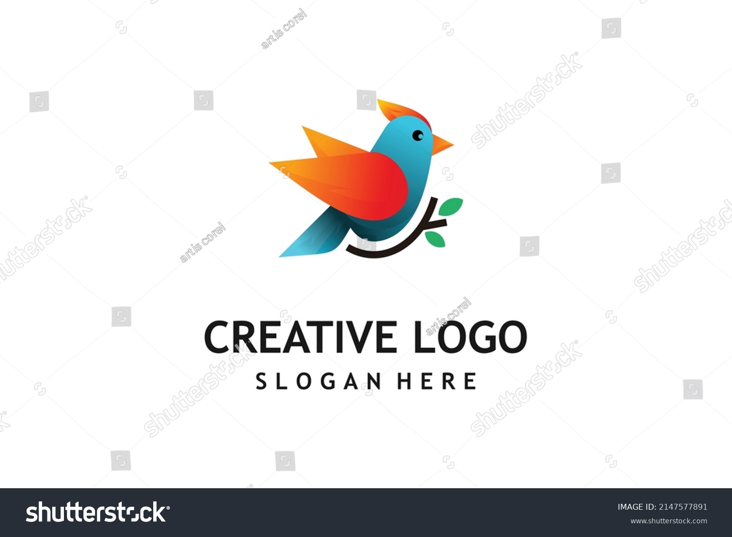 Bird Logo Design Template Vector Graphics Stock Vector (Royalty Free ...