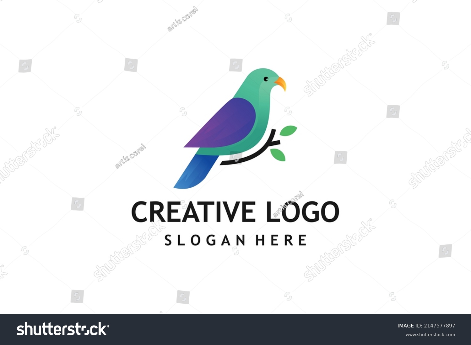Bird Logo Design Template Vector Graphics Stock Vector (Royalty Free ...