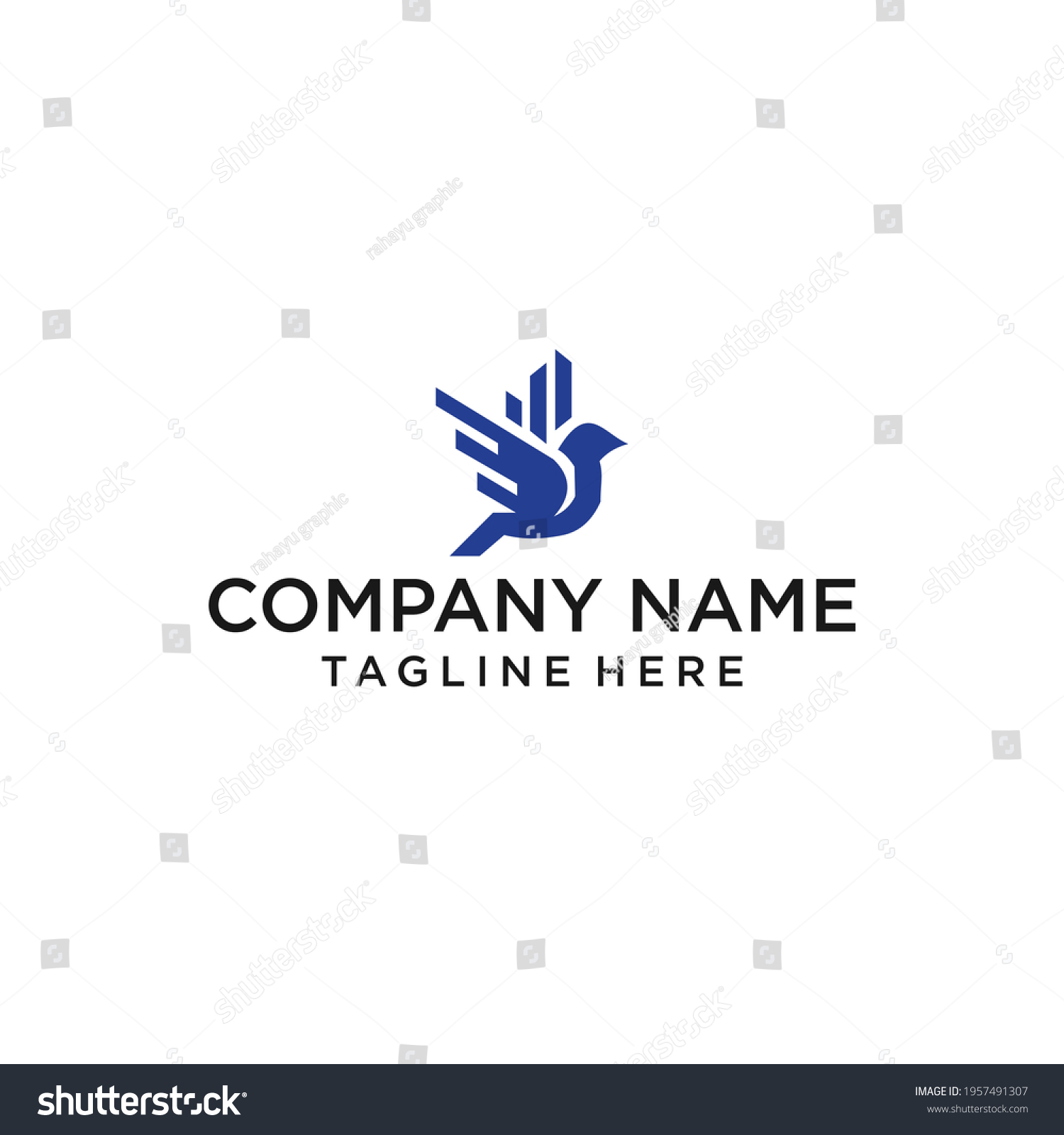 Bird Logo Design Vector Symbol Stock Vector (Royalty Free) 1957491307 ...
