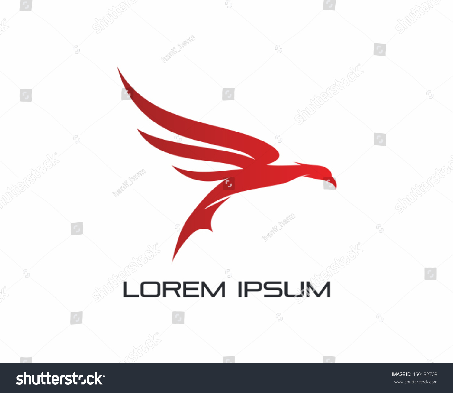 Bird Logo Vector Illustration Stock Vector (Royalty Free) 460132708