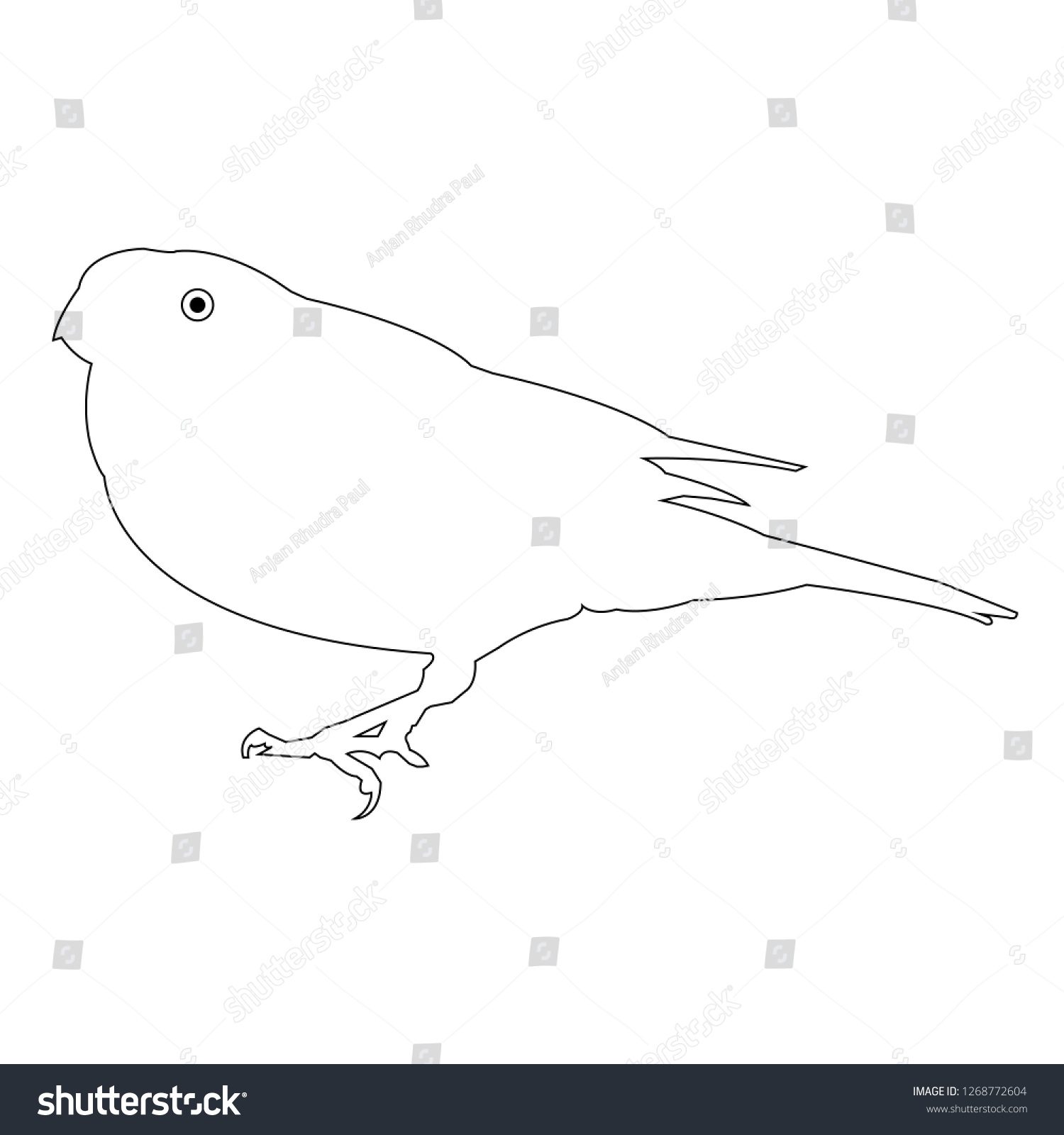 Bird Outline Vector Icon Eps Stock Vector (Royalty Free) 1268772604 ...