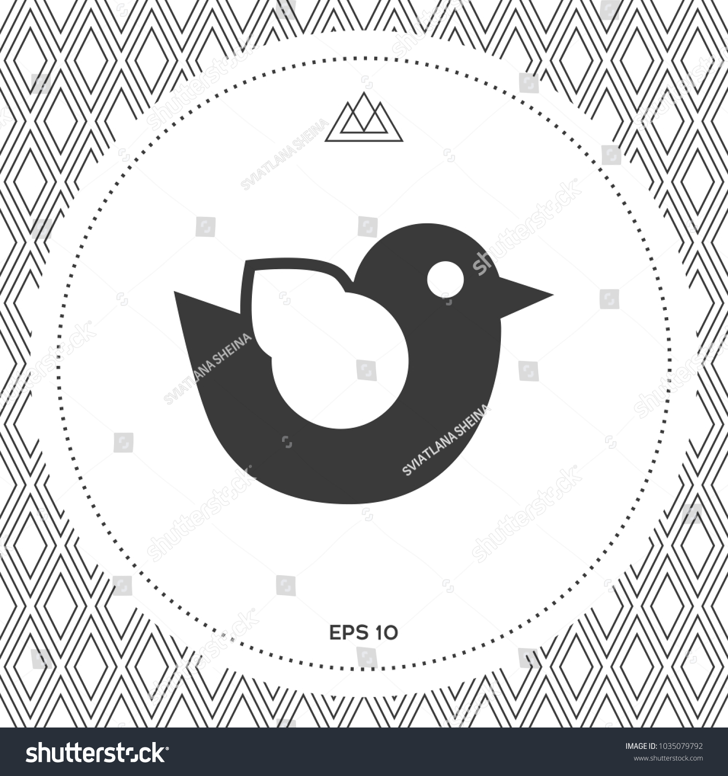 Bird Symbol Icon Stock Vector (Royalty Free) 1035079792 | Shutterstock