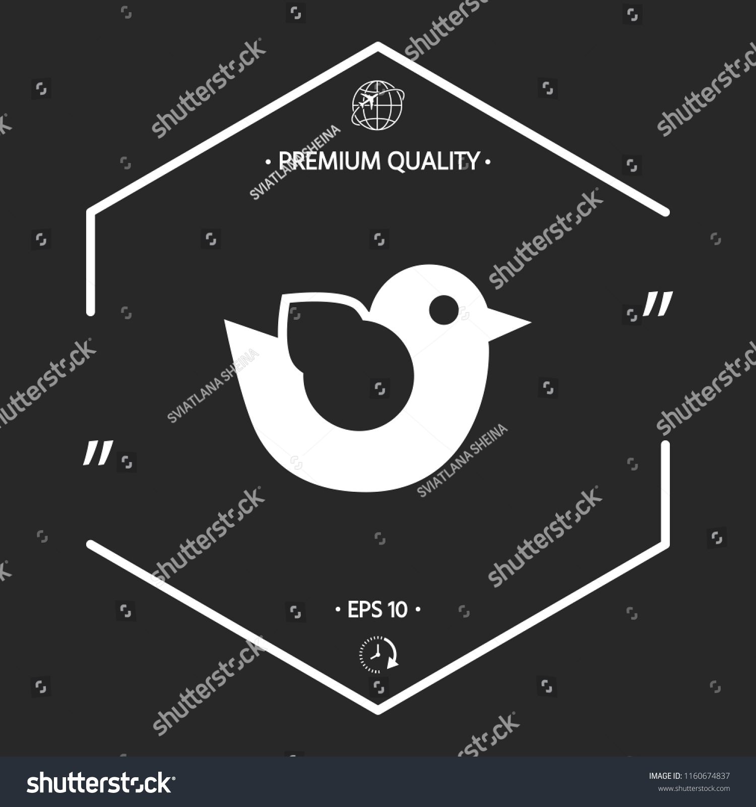 Bird Symbol Icon Stock Vector (Royalty Free) 1160674837 | Shutterstock