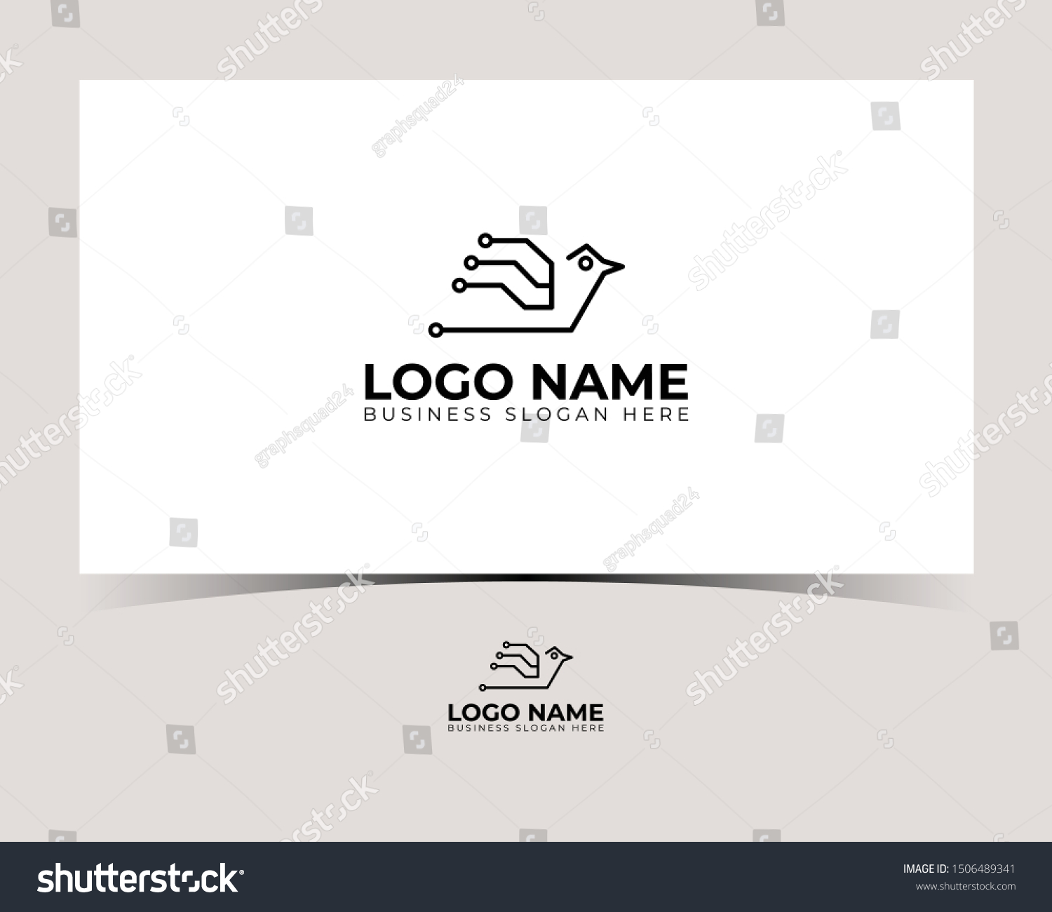 Bird Technology Logo Icon Designs Vector Stock Vector (Royalty Free ...
