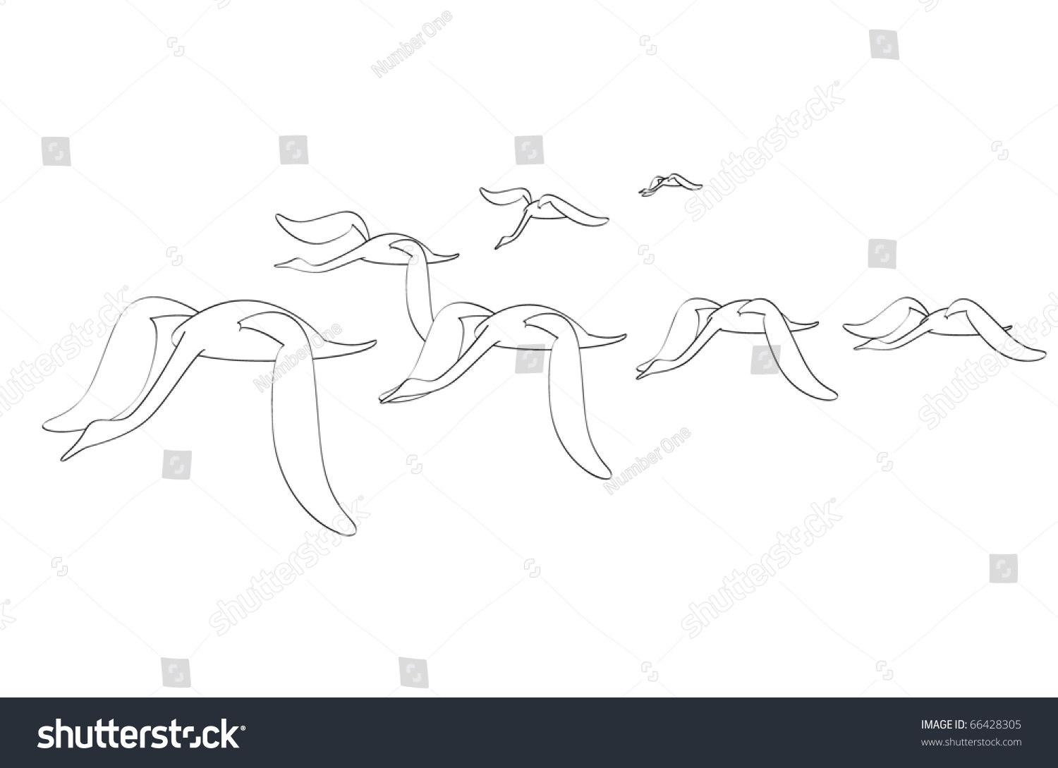 Birds Migration Vector Illustration Stock Vector (Royalty Free ...