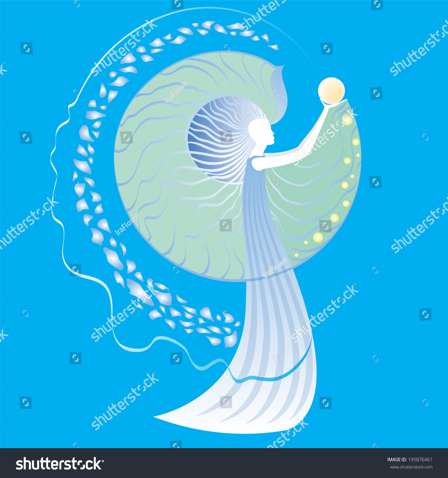 Birth Pearls Shell Vector Illustration Stock Vector (Royalty Free ...
