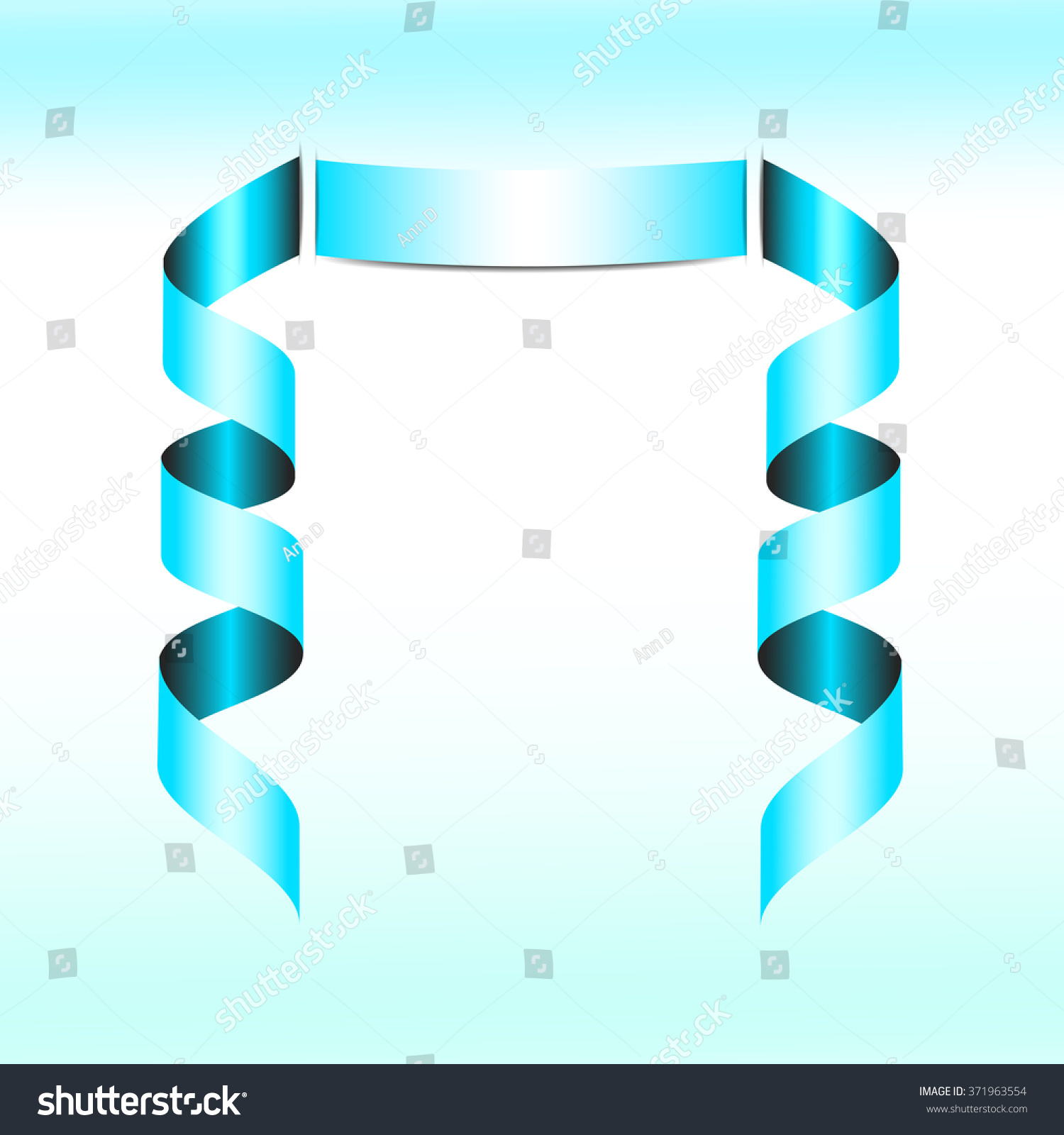 Birthday Background Blue Streamer Vector Illustration Stock Vector ...