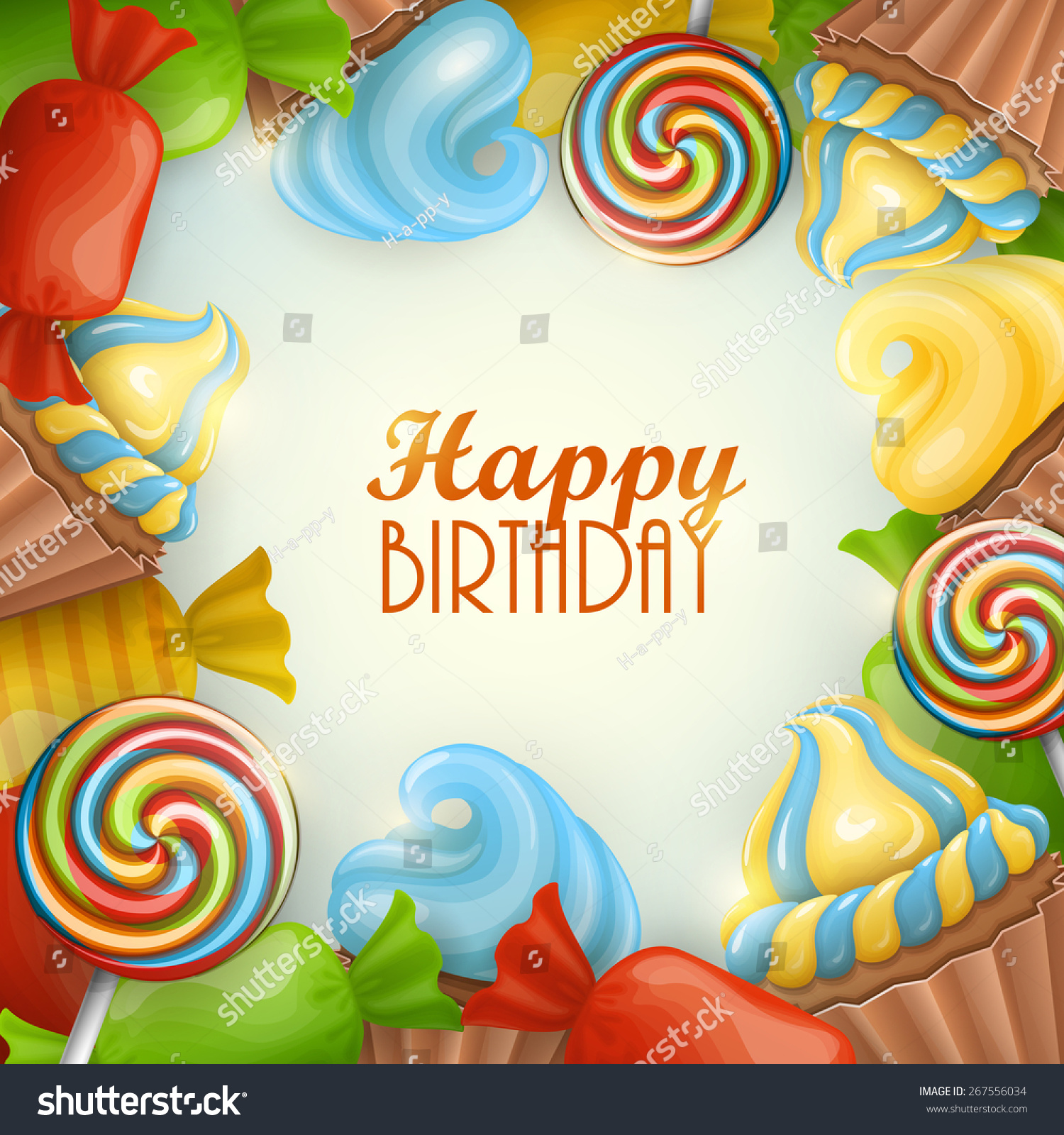 Birthday Background Sweets Vector Illustration Stock Vector (Royalty ...