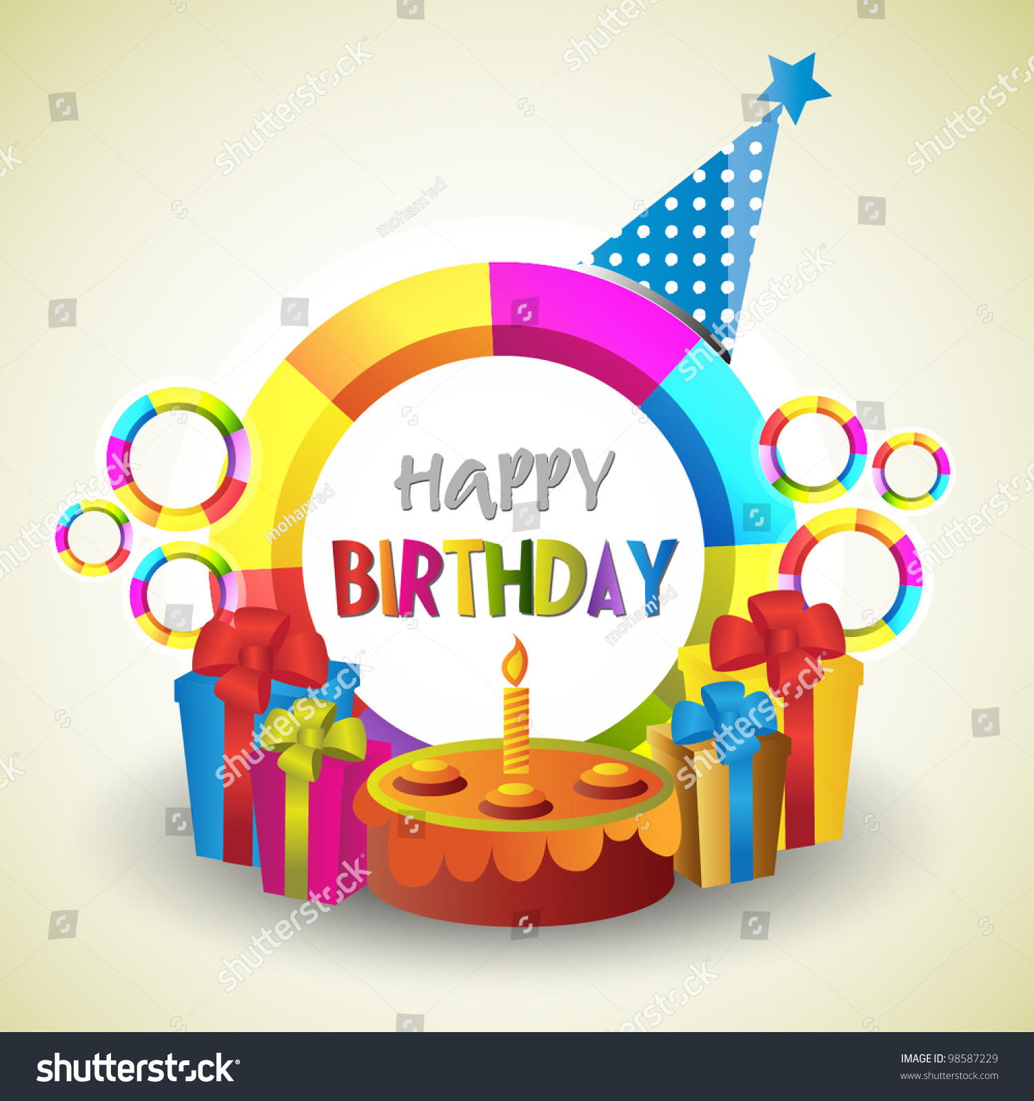 Birthday Banner Stock Vector (Royalty Free) 98587229