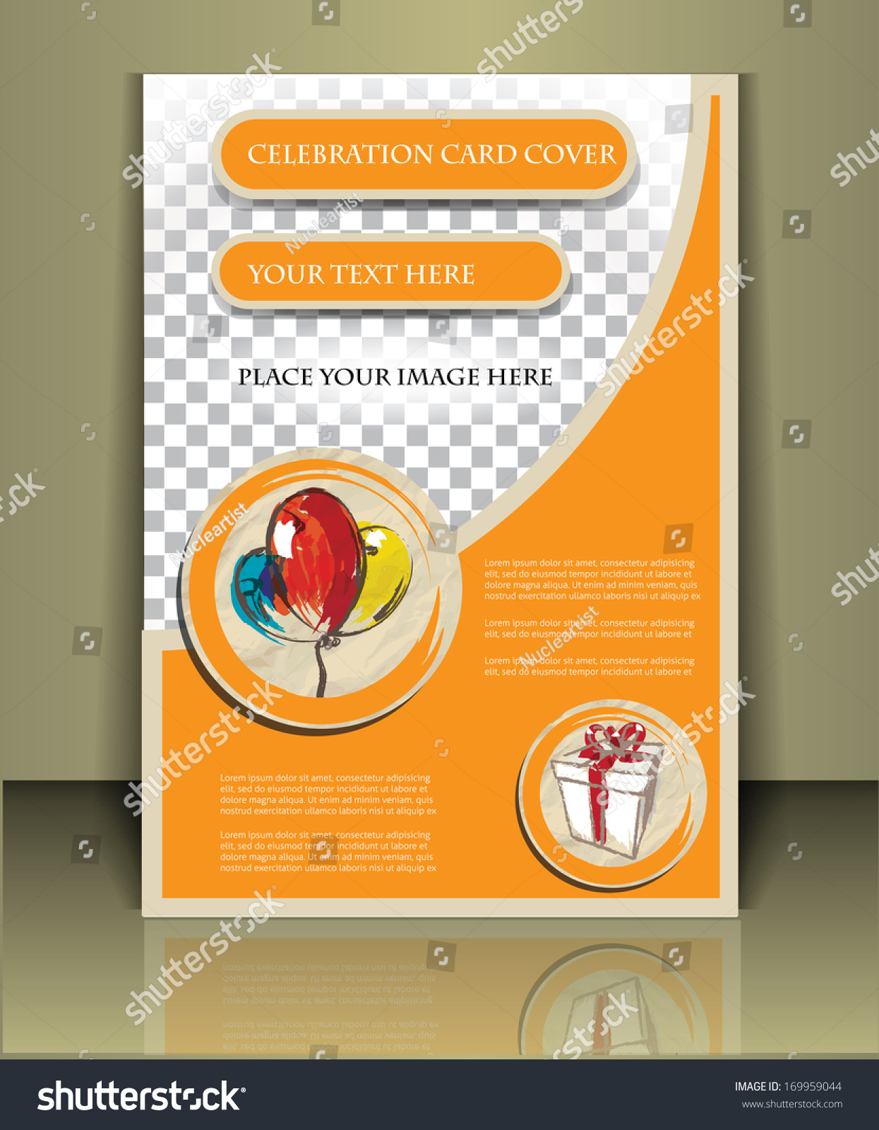 Birthday Brochure Vector Cover Template Stock Vector (Royalty Free ...