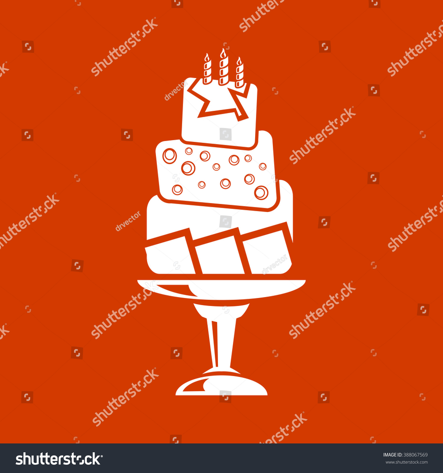 Birthday Cake Icon Stock Vector (Royalty Free) 388067569 | Shutterstock