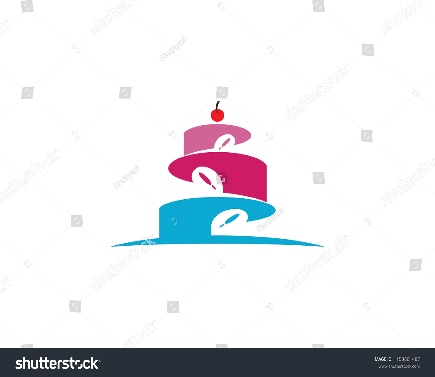 Birthday Cake Logo Vector Template Stock Vector (Royalty Free ...