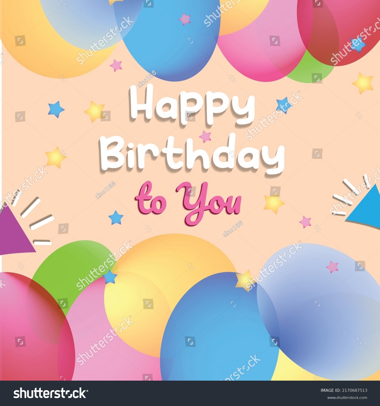 Birthday Card Vector Background Fun Template Stock Vector (Royalty Free ...