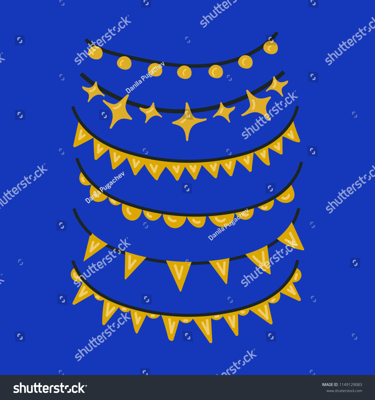 Birthday Elements Cute Party Ribbons Vector Stock Vector (Royalty Free ...