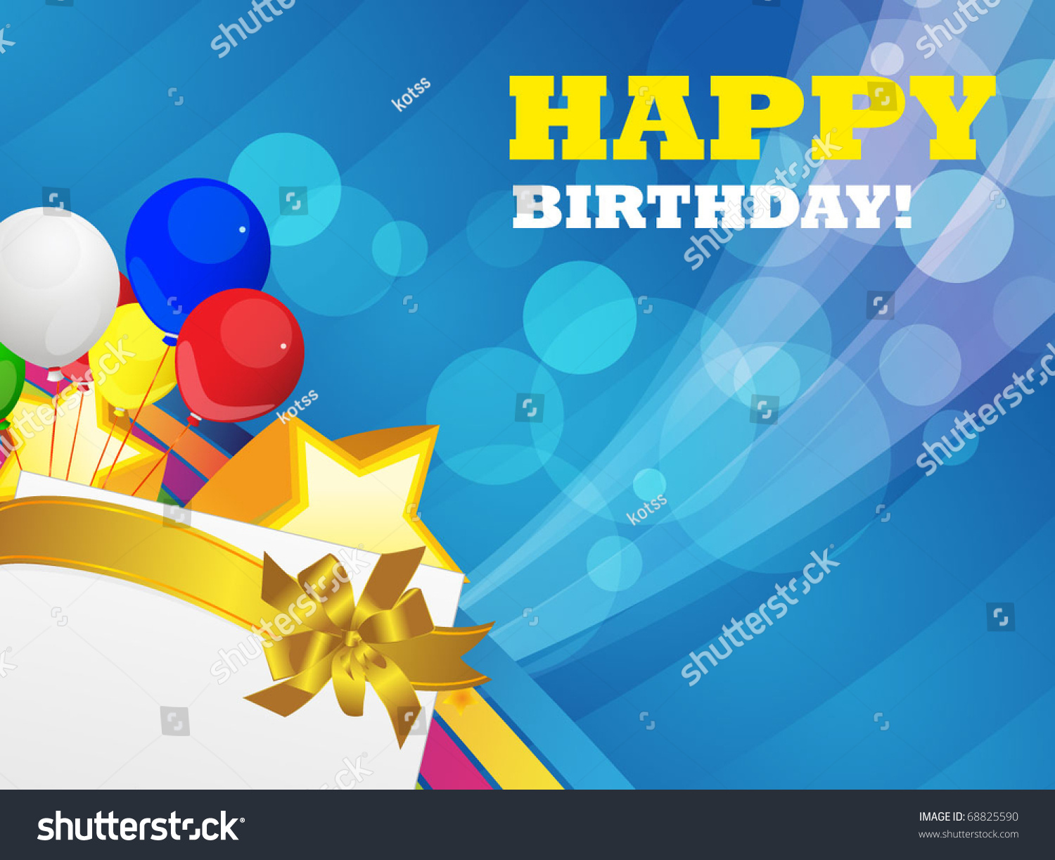 Birthday Poster Stock Vector (Royalty Free) 68825590 | Shutterstock