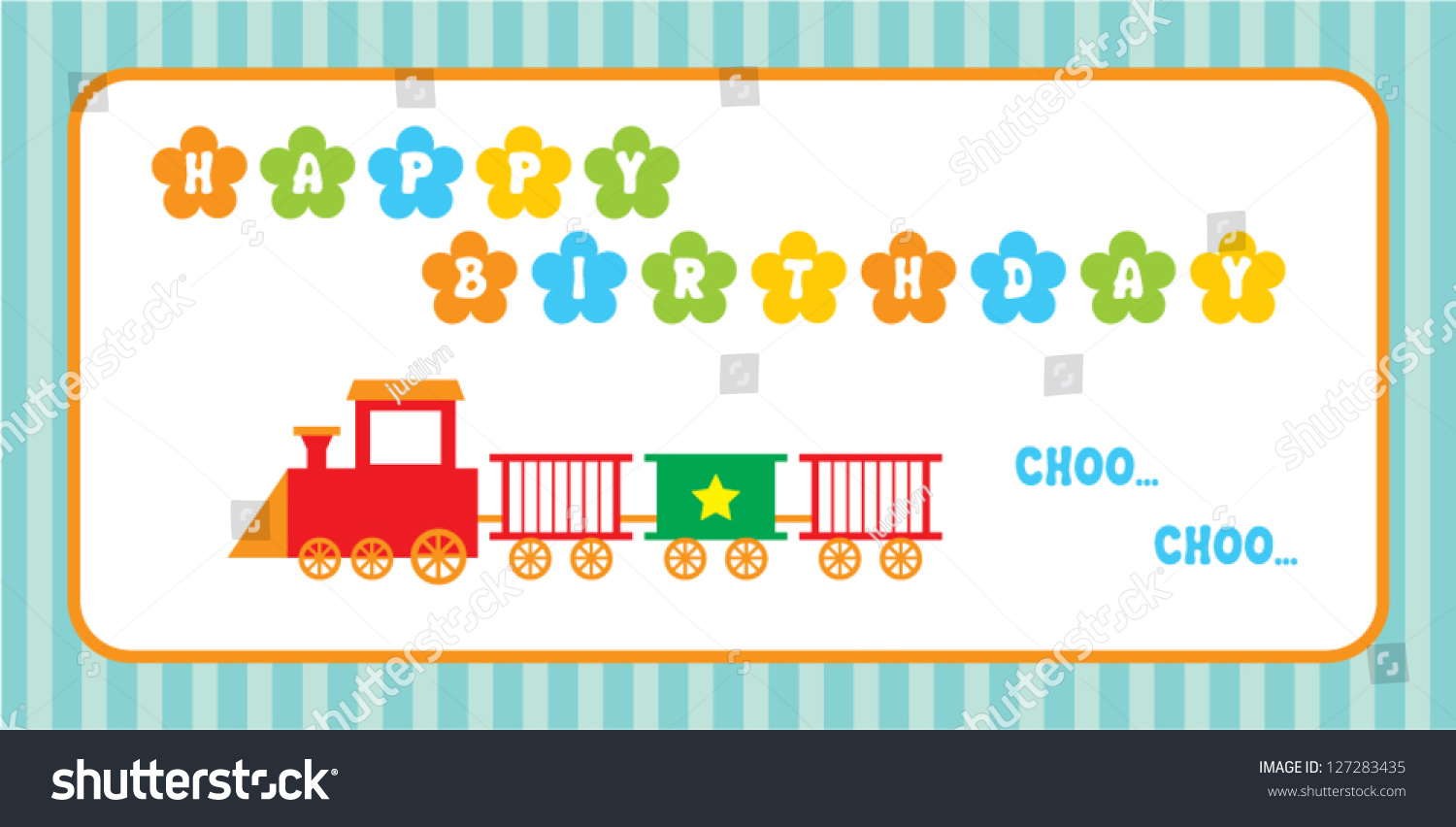 Birthday Train Stock Vector (Royalty Free) 127283435 | Shutterstock
