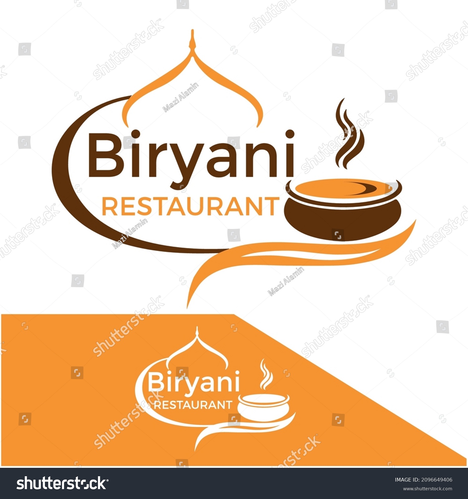 Biryani Restaurant Logo Vector Illustration Stock Vector (Royalty Free ...