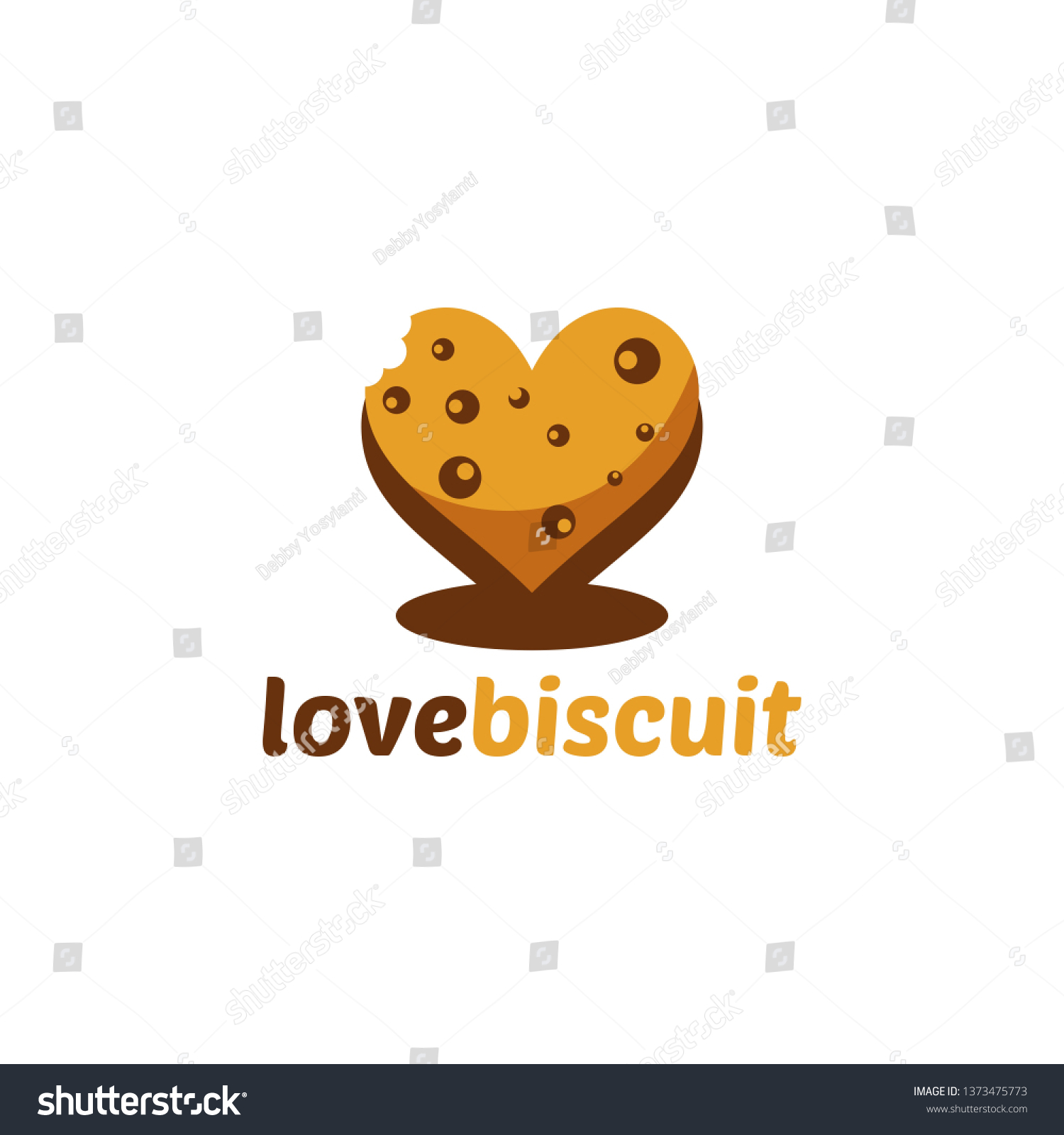 Biscuit Logo Design Stock Vector (Royalty Free) 1373475773