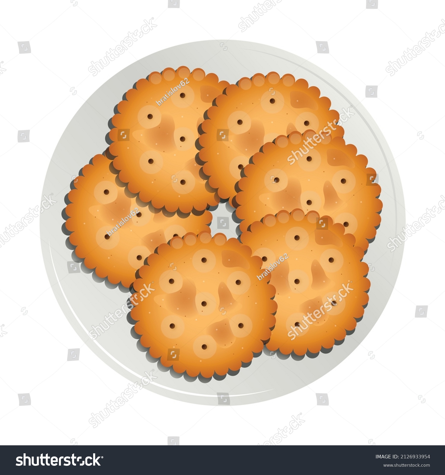 Biscuits Illustrations On Transparent Background Stock Vector (Royalty ...
