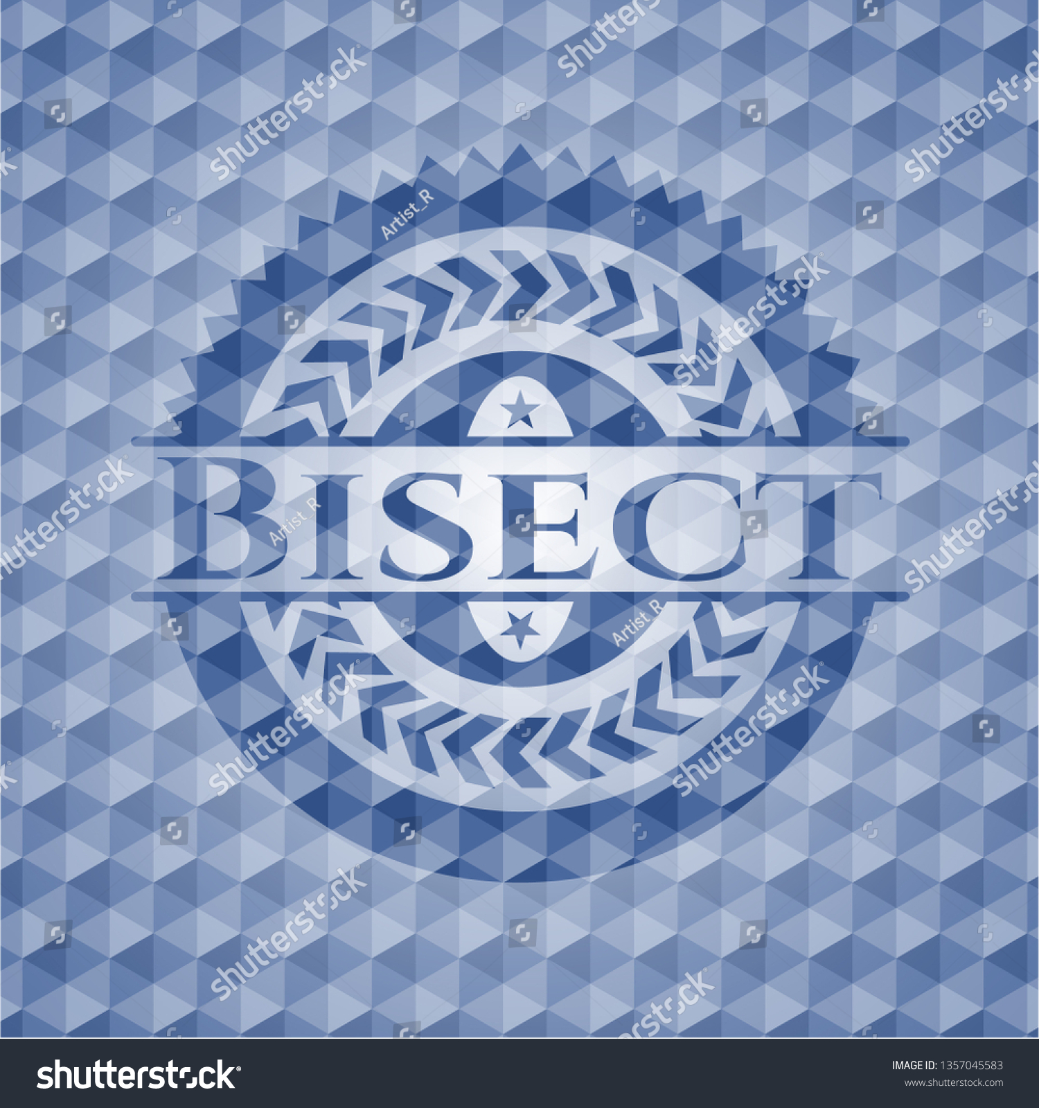 Bisect Blue Emblem Geometric Pattern Background Stock Vector (Royalty ...