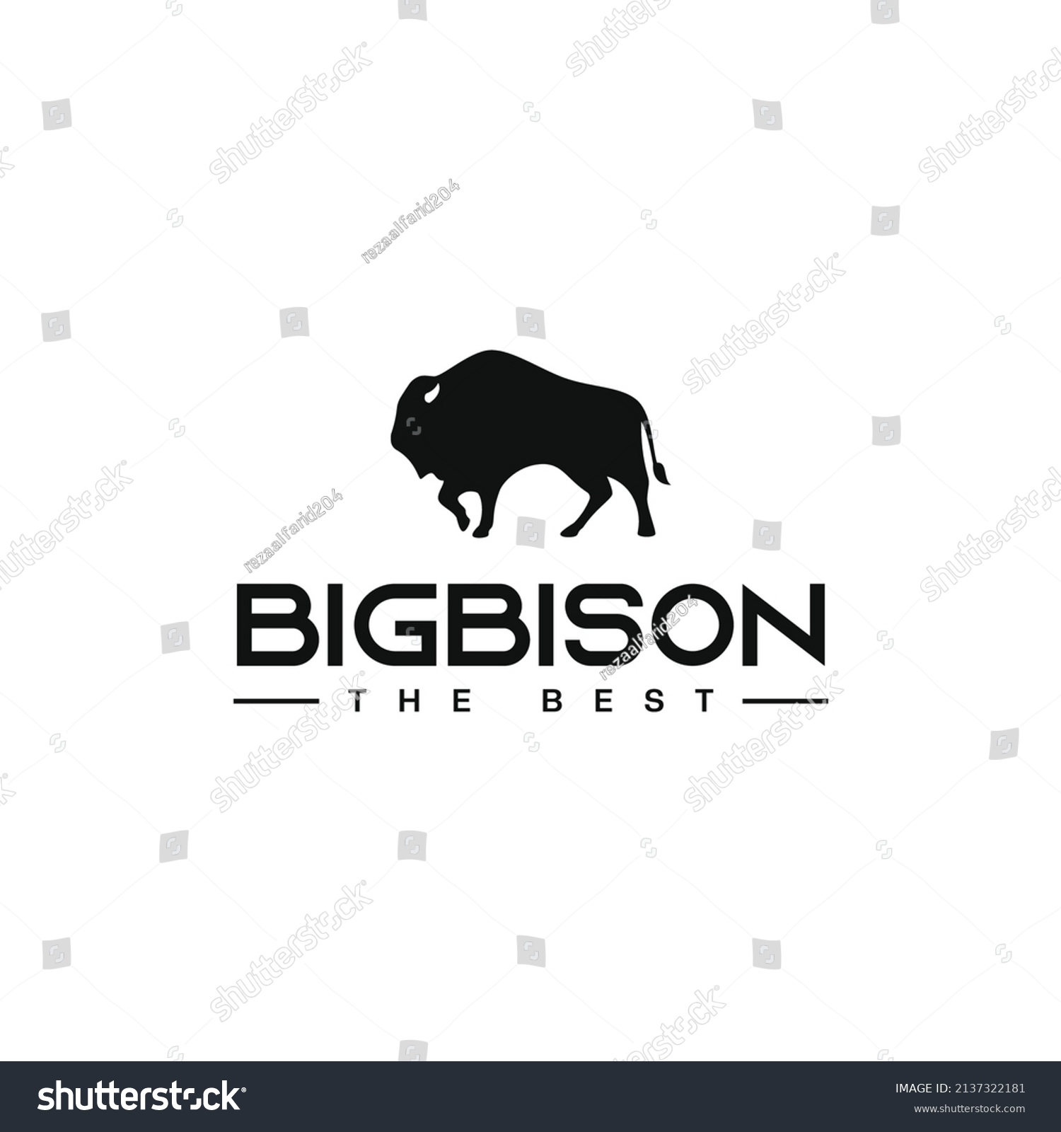 Bison Logo Design Logo Template Stock Vector (Royalty Free) 2137322181 ...