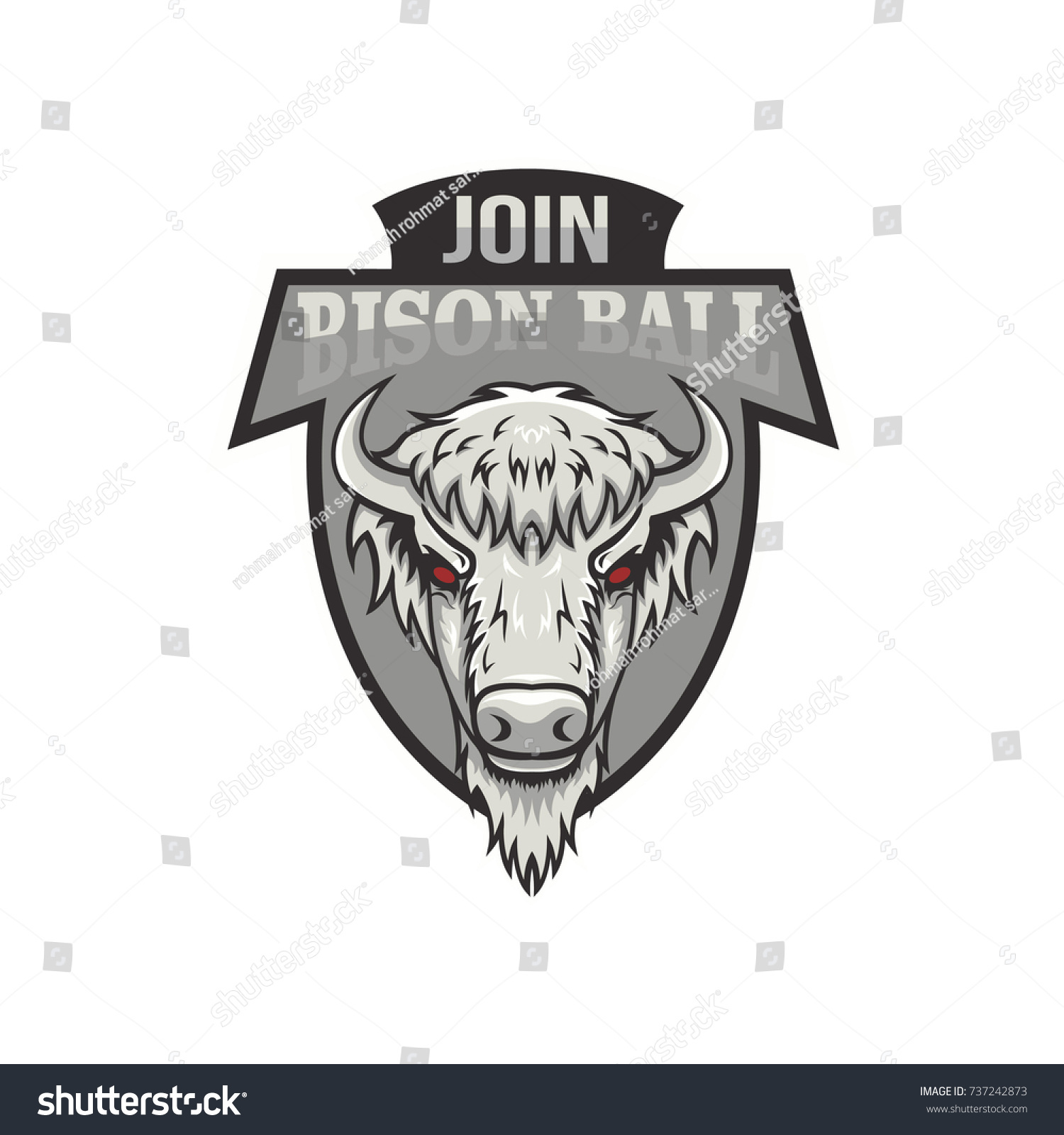 Bison Mascot Logo Design Vector Illustration Stock Vector (Royalty Free ...