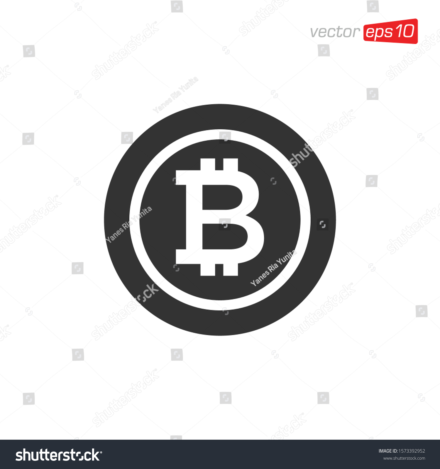 Bit Coin Icon Symbol Design Vector Stock Vector (Royalty Free ...
