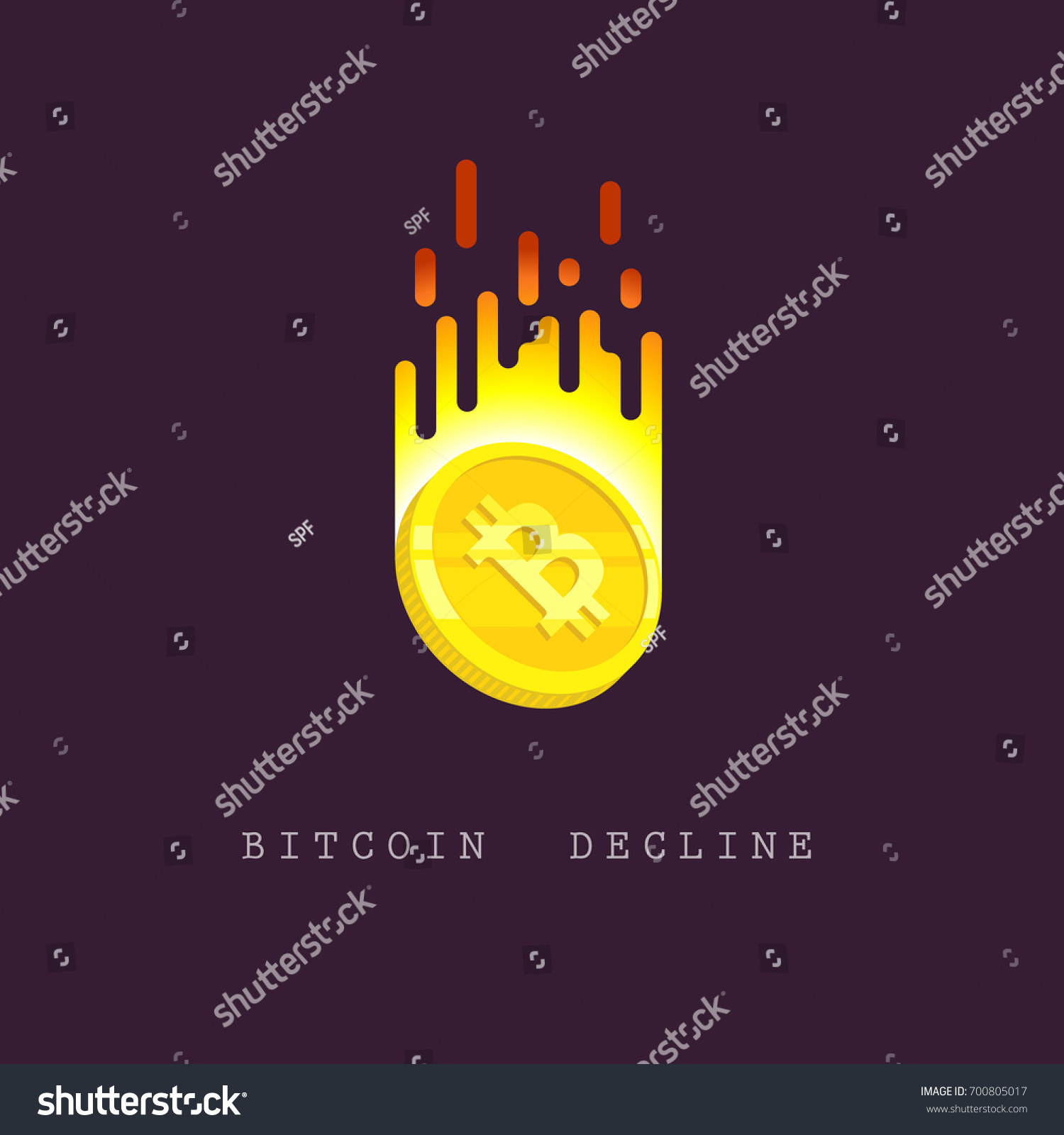 Bitcoin Declined This Week Vector Flat Stock Vector (Royalty Free ...