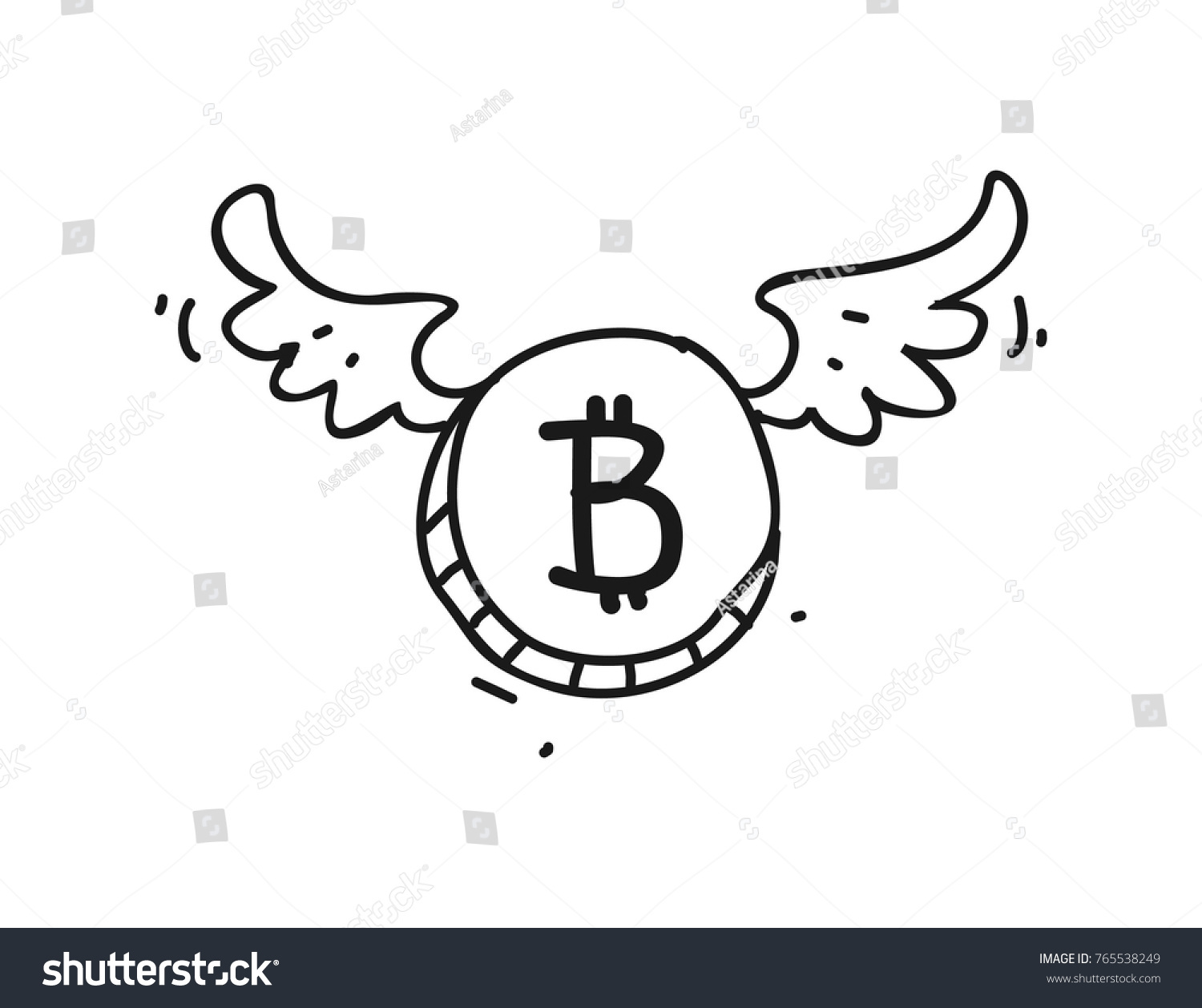 Bitcoin Icon Doodle Stock Vector (Royalty Free) 765538249 | Shutterstock
