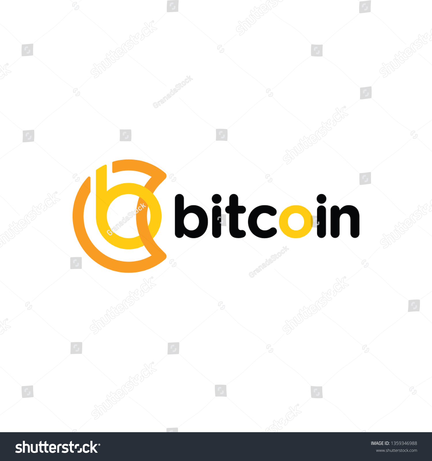 Bitcoin Logo Design Stock Vector (Royalty Free) 1359346988 | Shutterstock