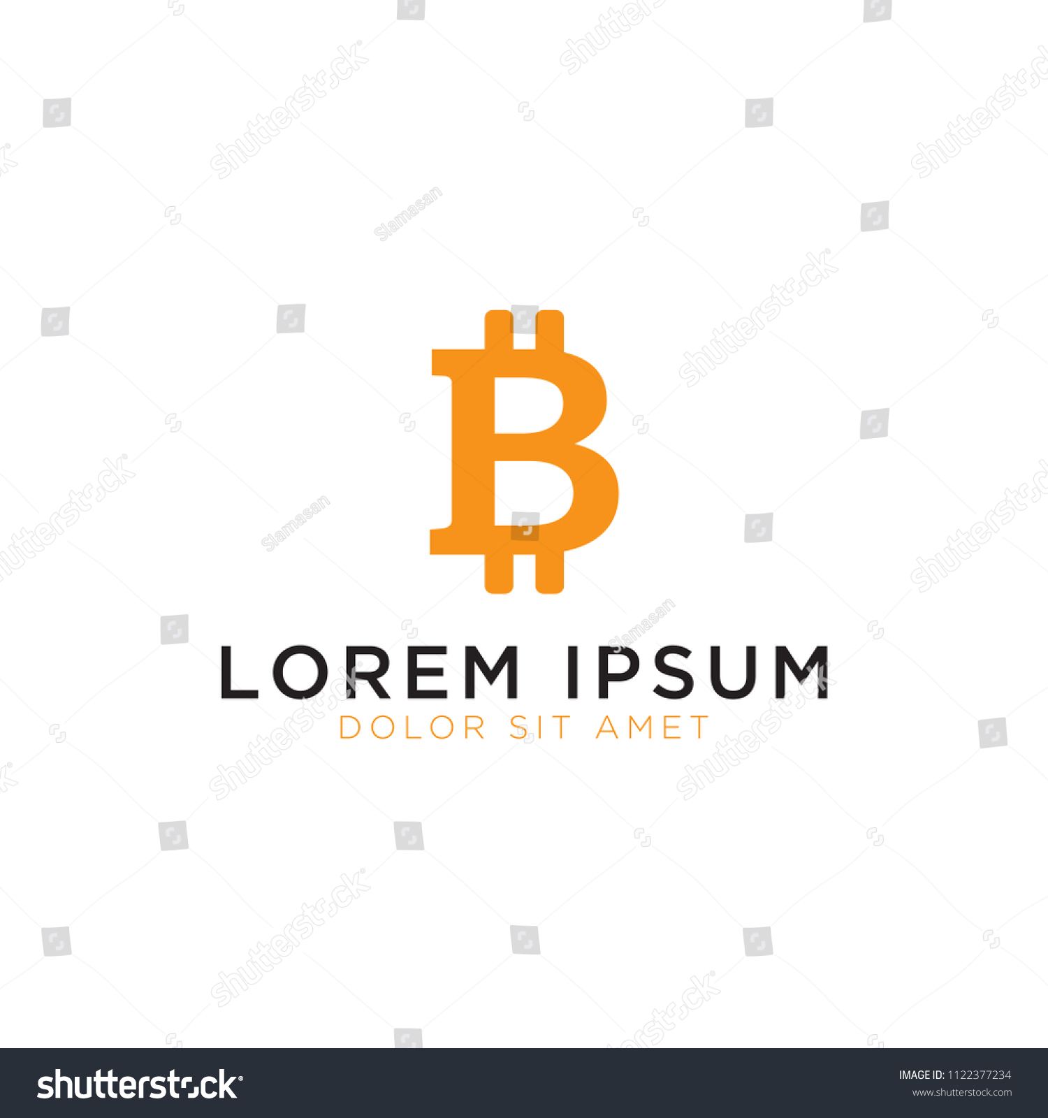 Bitcoin Logo Design Template Stock Vector (Royalty Free) 1122377234 ...