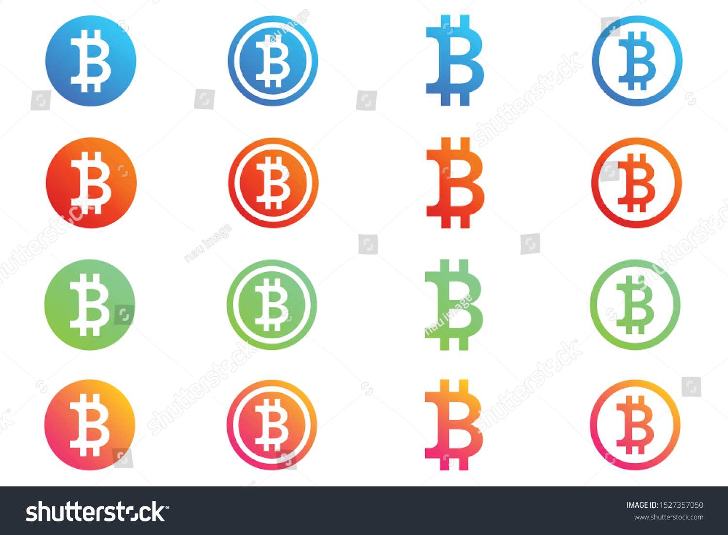 Bitcoin Symbol Icon Logo Vector Stock Vector (Royalty Free) 1527357050 ...