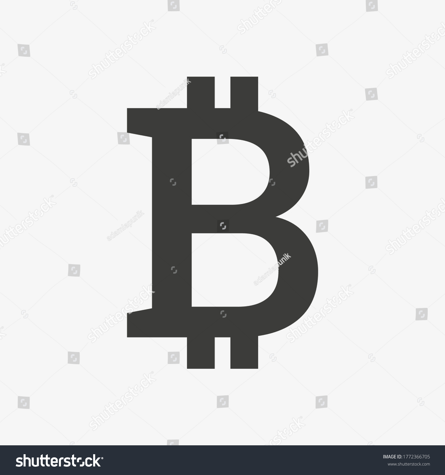 Logo del vector bitcoin. Símbolo de: vector de stock (libre de regalías ...